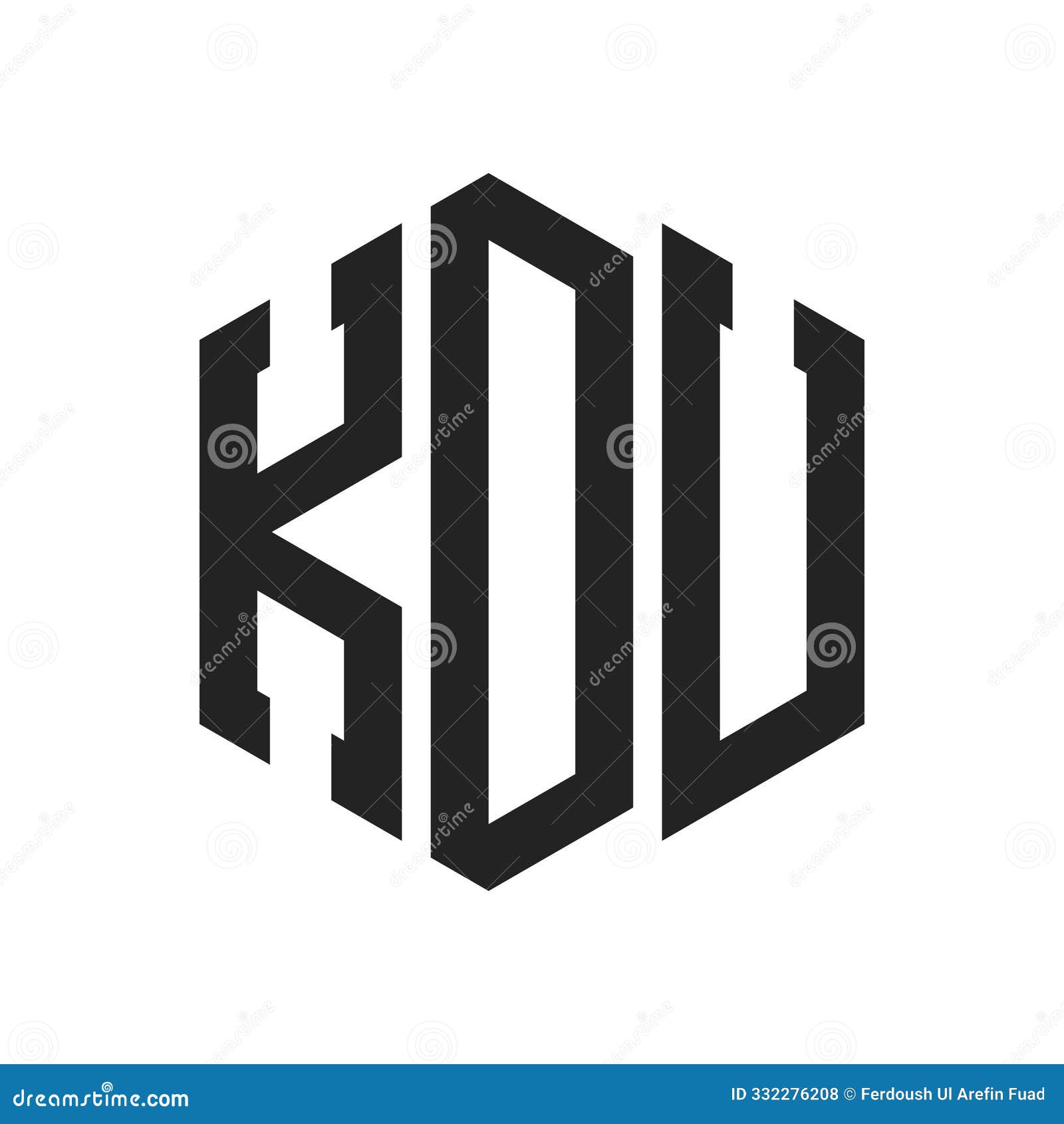 KDU Logo Design. Initial Letter KDU Monogram Logo Using Hexagon Shape ...