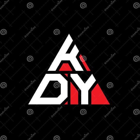 KDY Triangle Letter Logo Design with Triangle Shape. KDY Triangle Logo ...