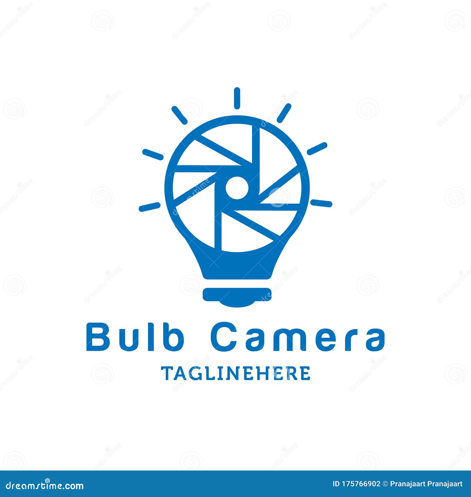 Bulb camera logo design stock vector. Illustration of design - 175766902