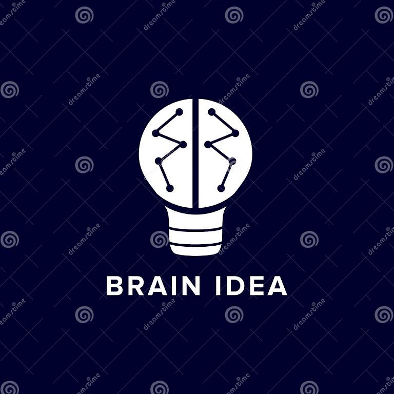 Brain Bulb Icon Symbol Design.idea Logo Designs Template Stock Vector ...