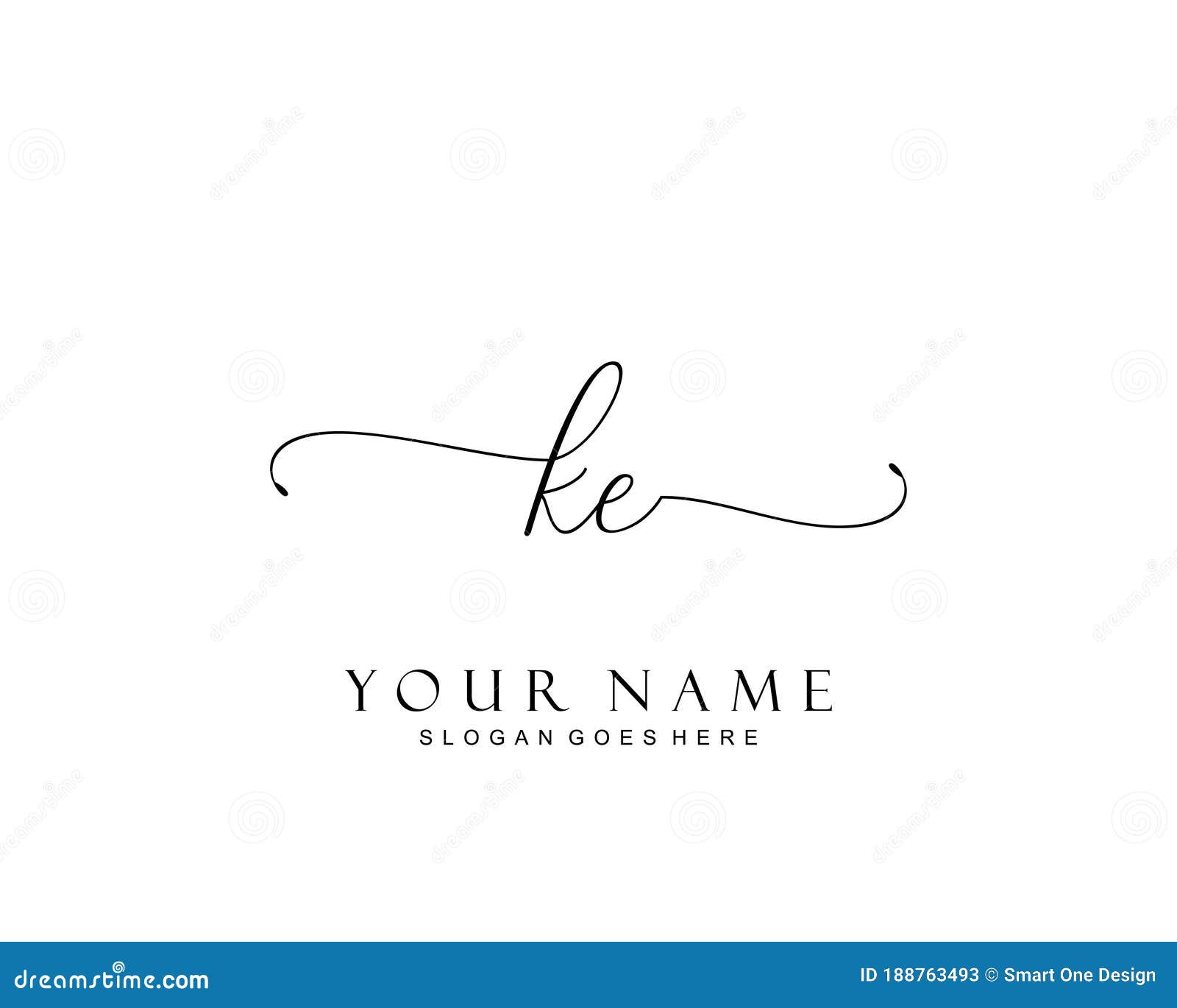 Initial KE Signature Logo Template Vector Stock Vector - Illustration ...