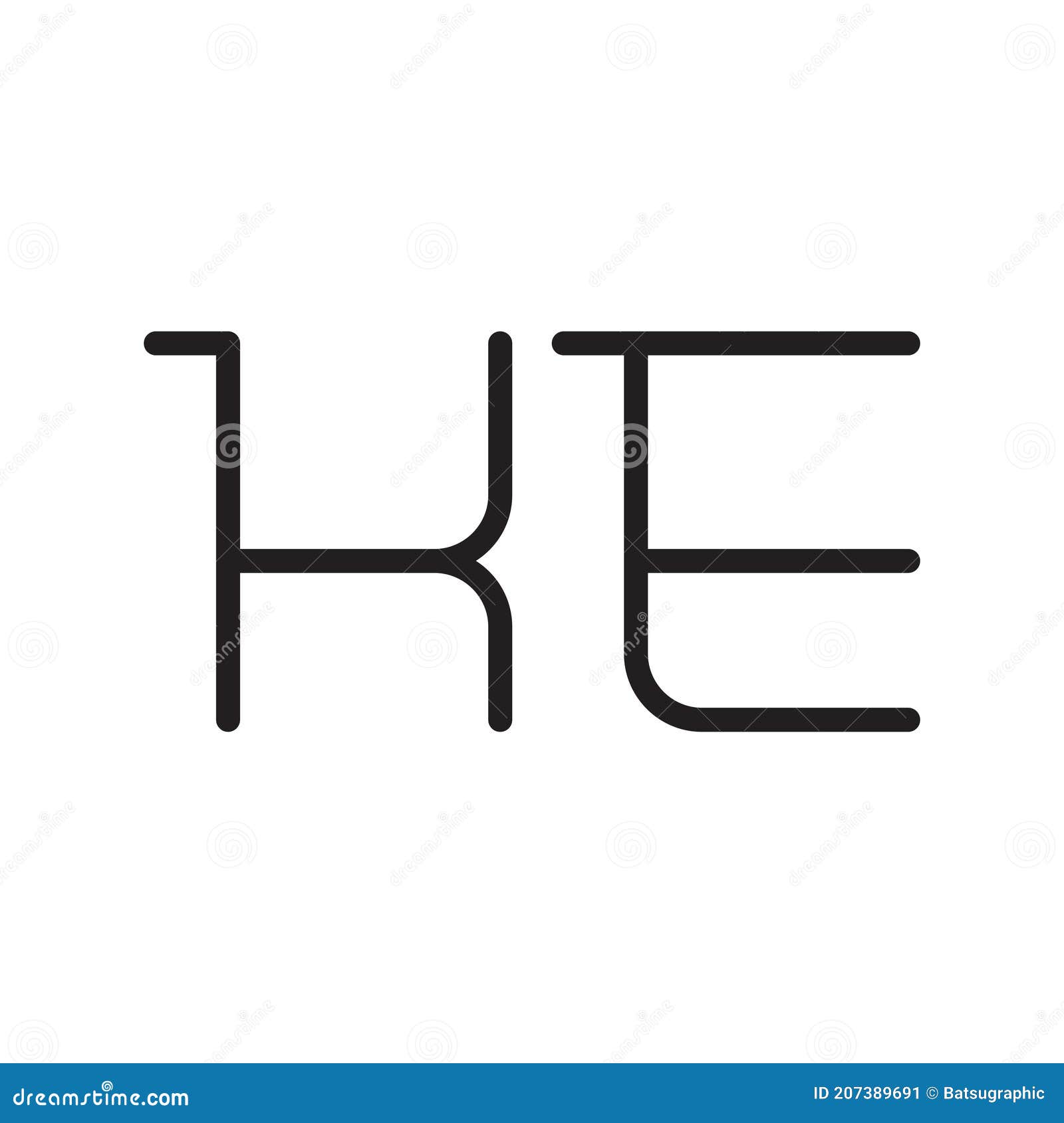 Ke Initial Letter Vector Logo Icon Stock Vector - Illustration of ...