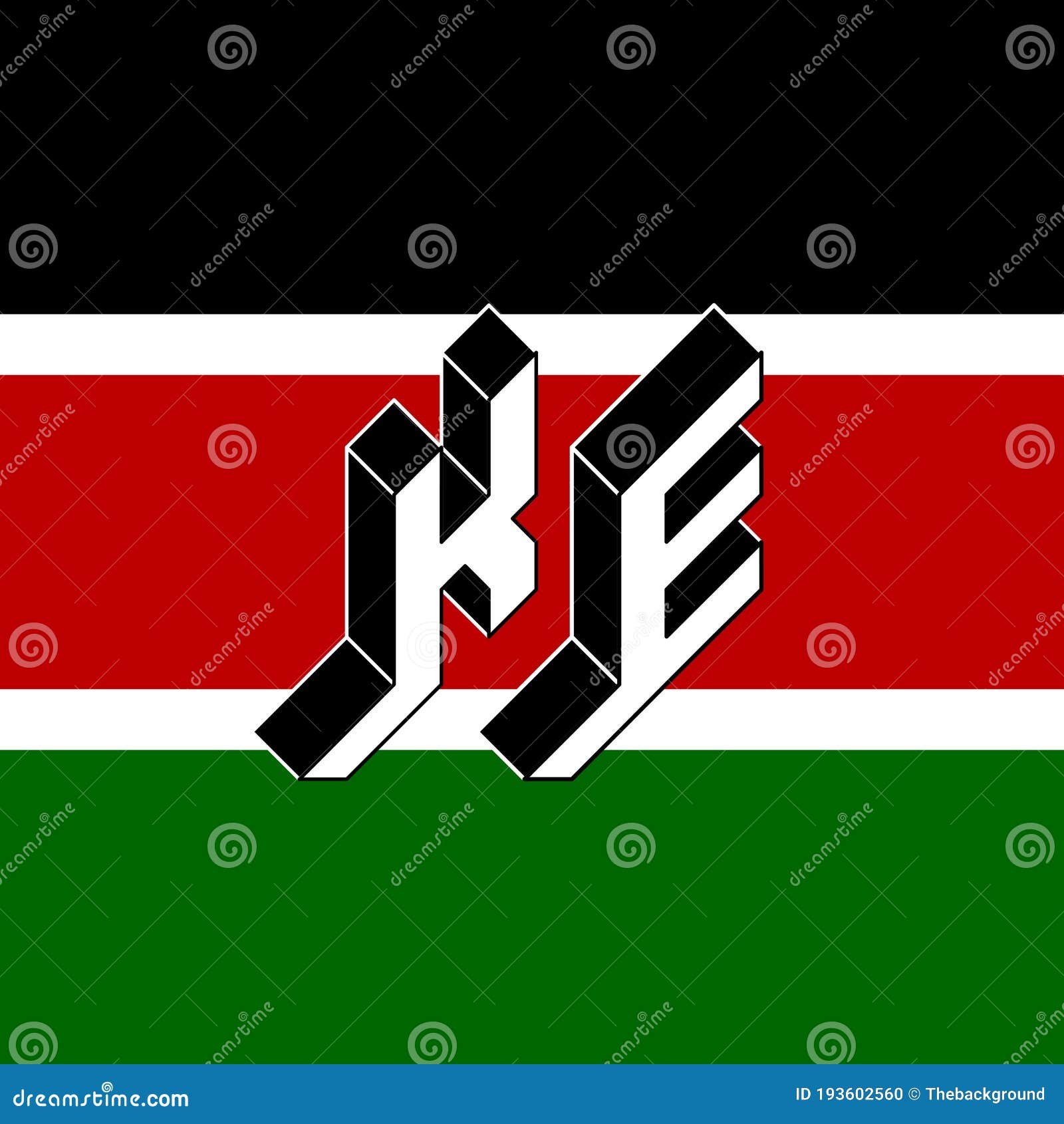 KE - International 2-letter Code or National Domain of Kenya. K and E ...