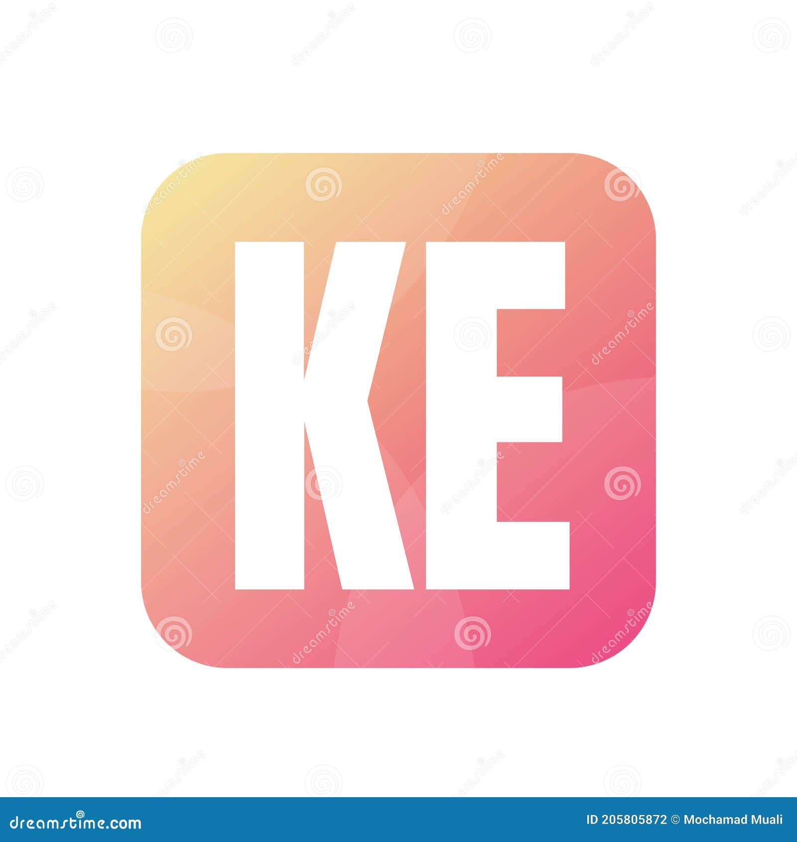 KE Letter Logo Design with Simple Style Stock Vector - Illustration of ...