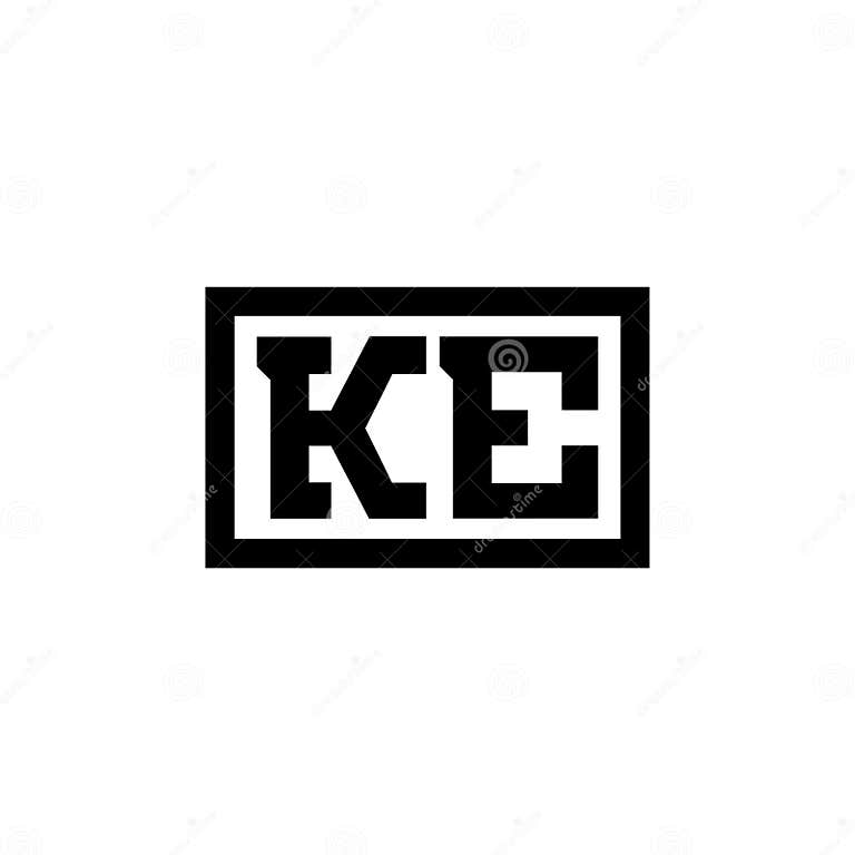 KE Letter Logo Monogram. K E Logo Design. K E Letter Logo Design Stock ...