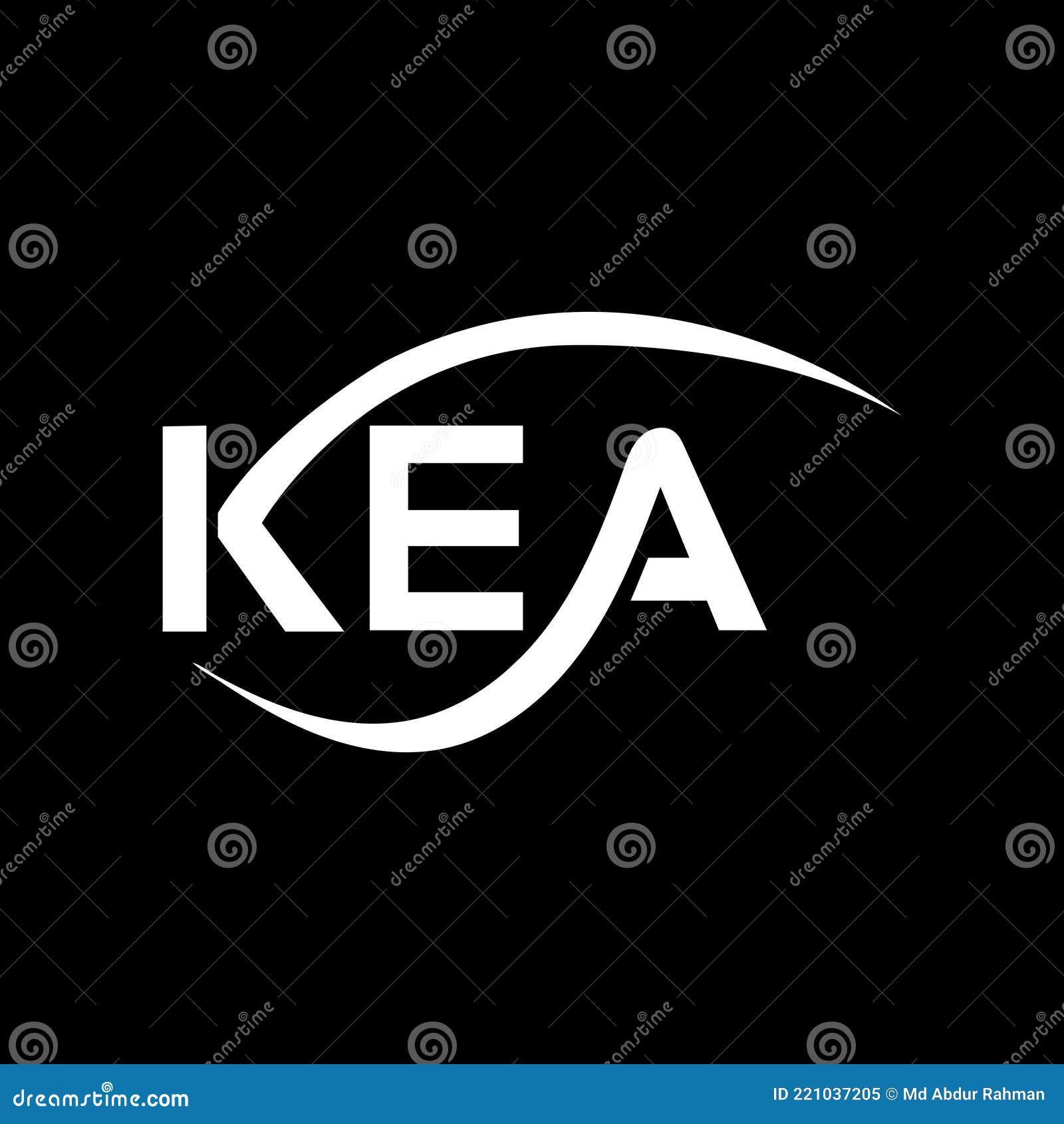 KEA Letter Logo Design on Black Background.KEA Creative Initials Letter ...