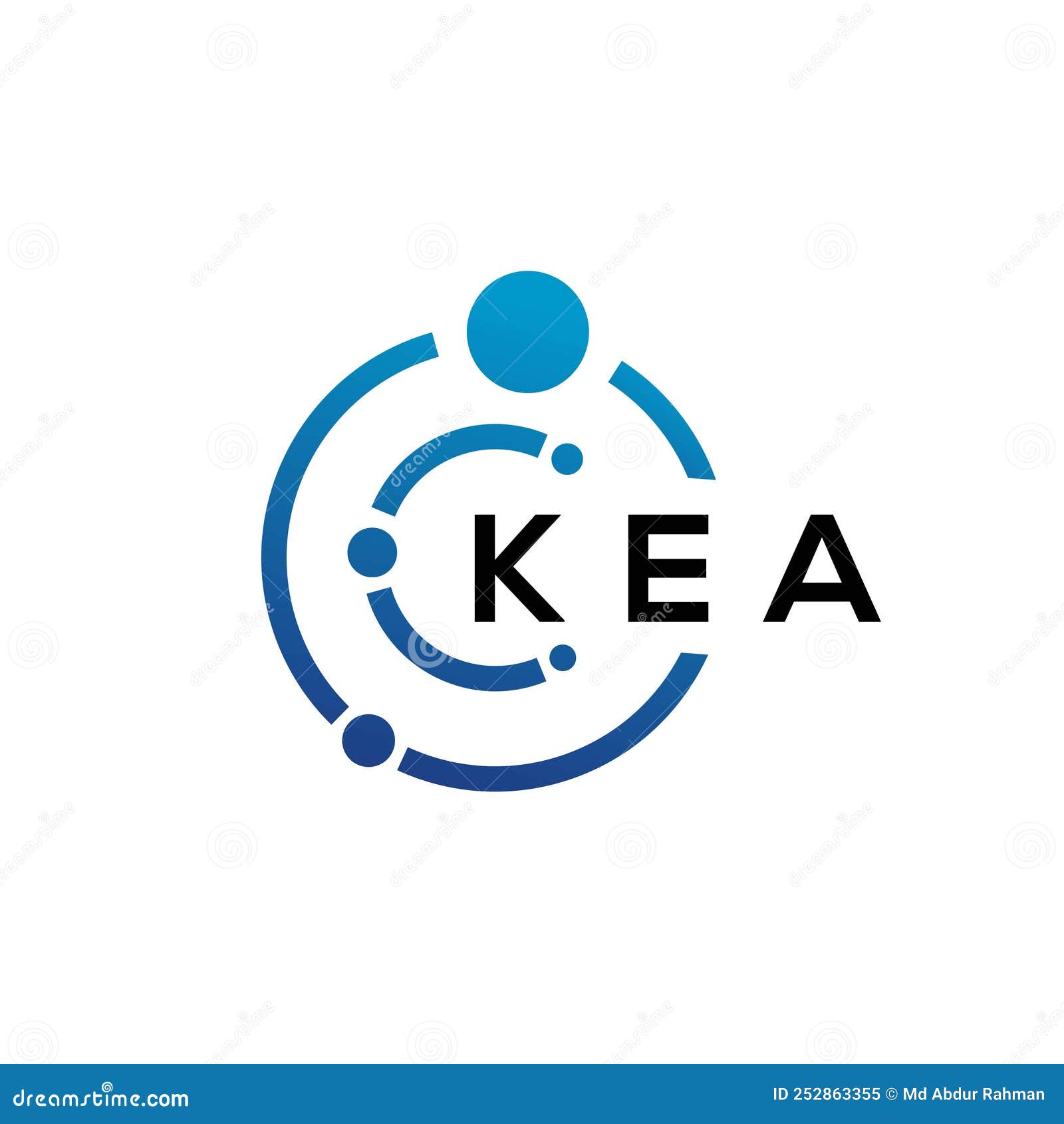 KEA Letter Technology Logo Design on White Background. KEA Creative ...