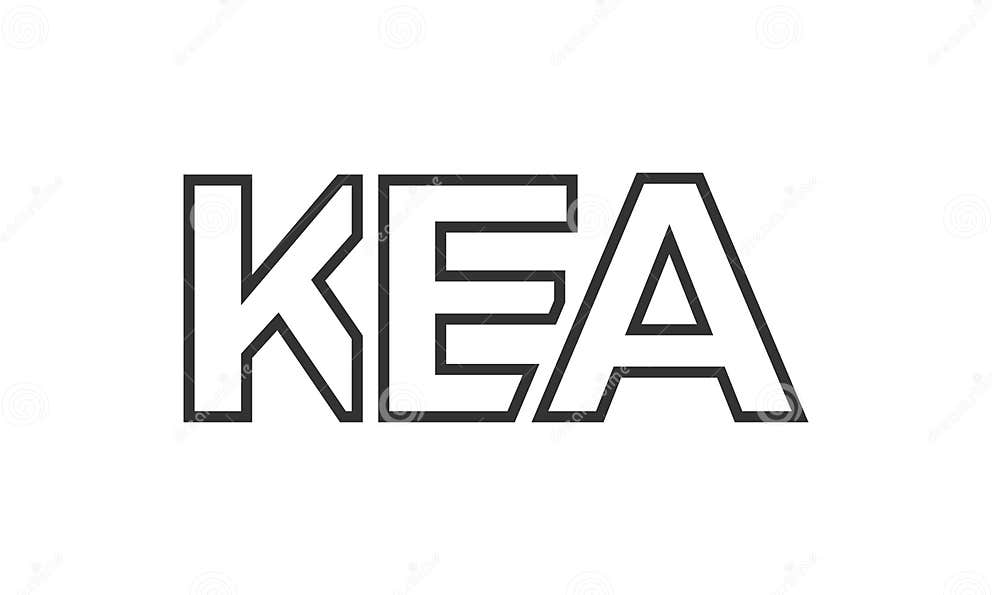 KEA Logo Design Template with Strong and Modern Bold Text. Initial ...
