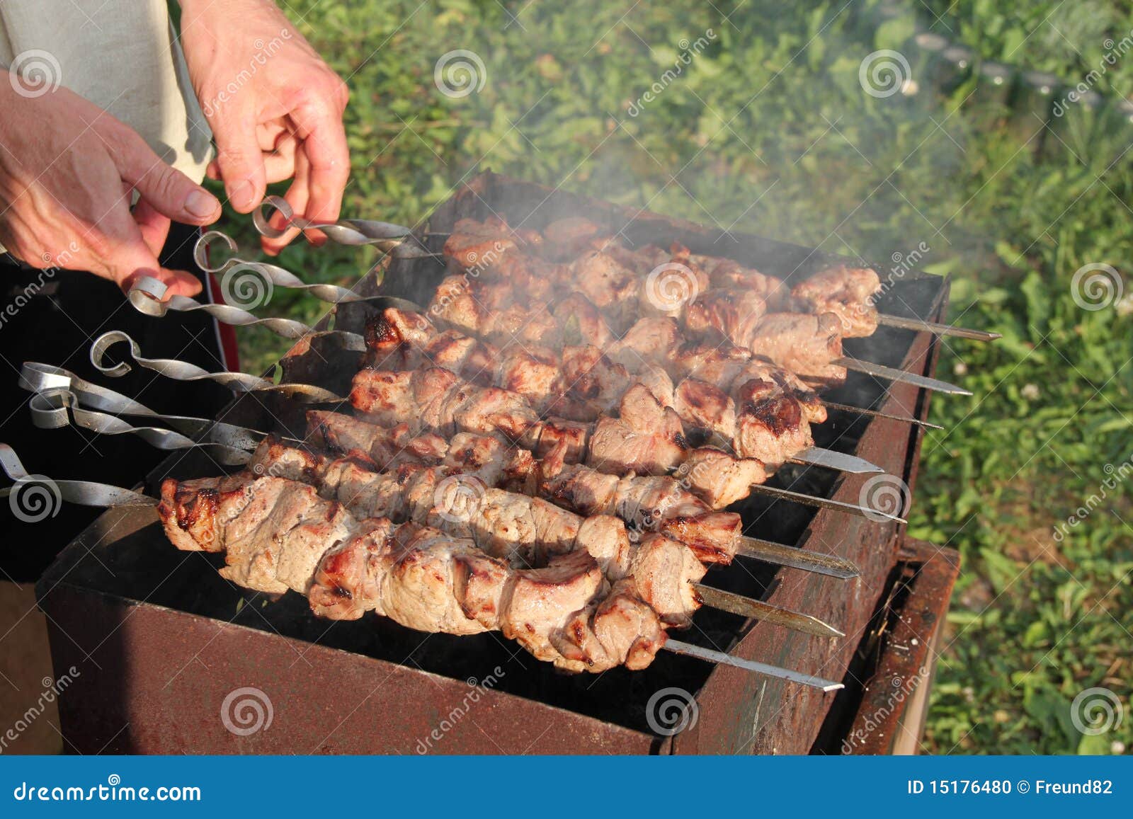 Kebab stock photo. Image of meat, skewer, russian, kebab - 15176480