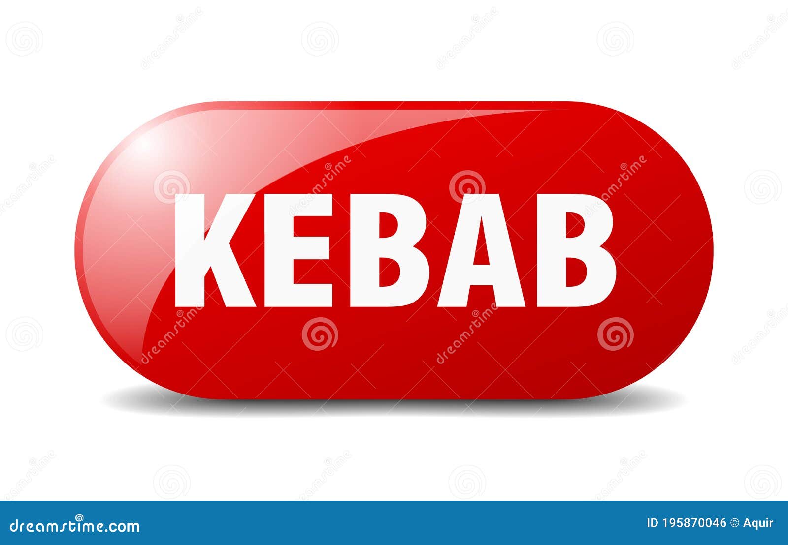 Kebab Button. Kebab Sign. Key. Push Button Stock Vector - Illustration ...