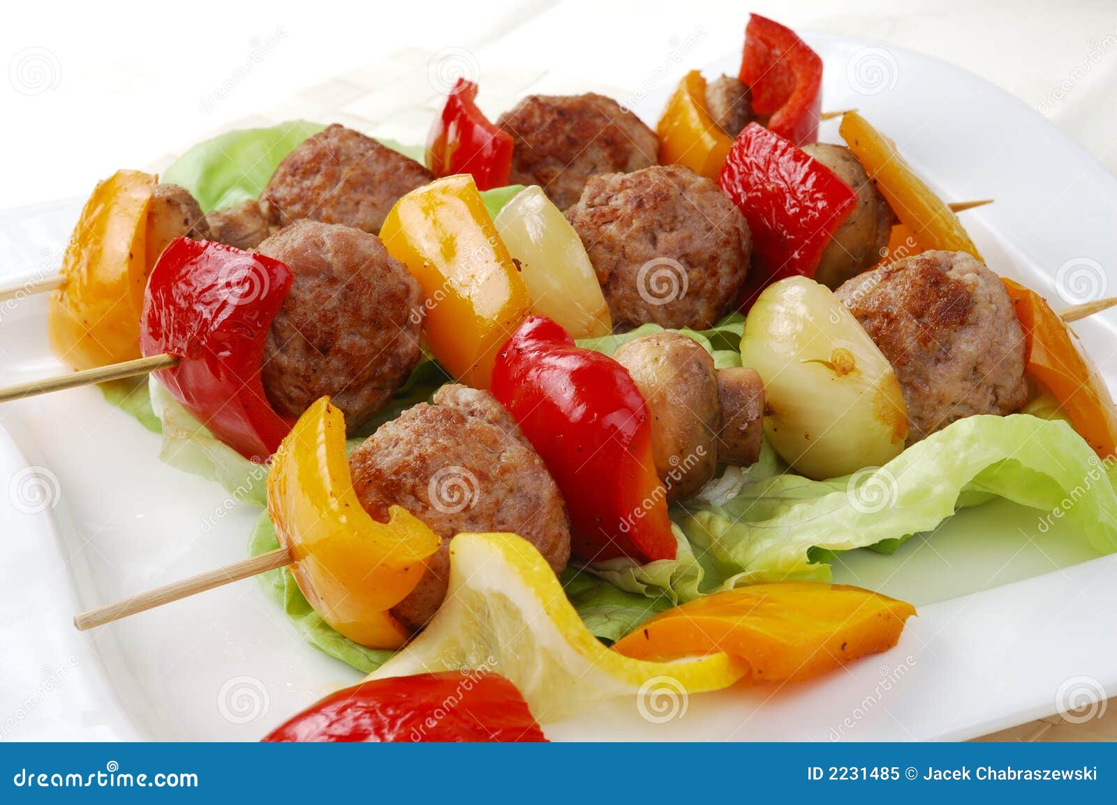 Kebab dinner stock image. Image of broiled, kebab, fervent - 2231485
