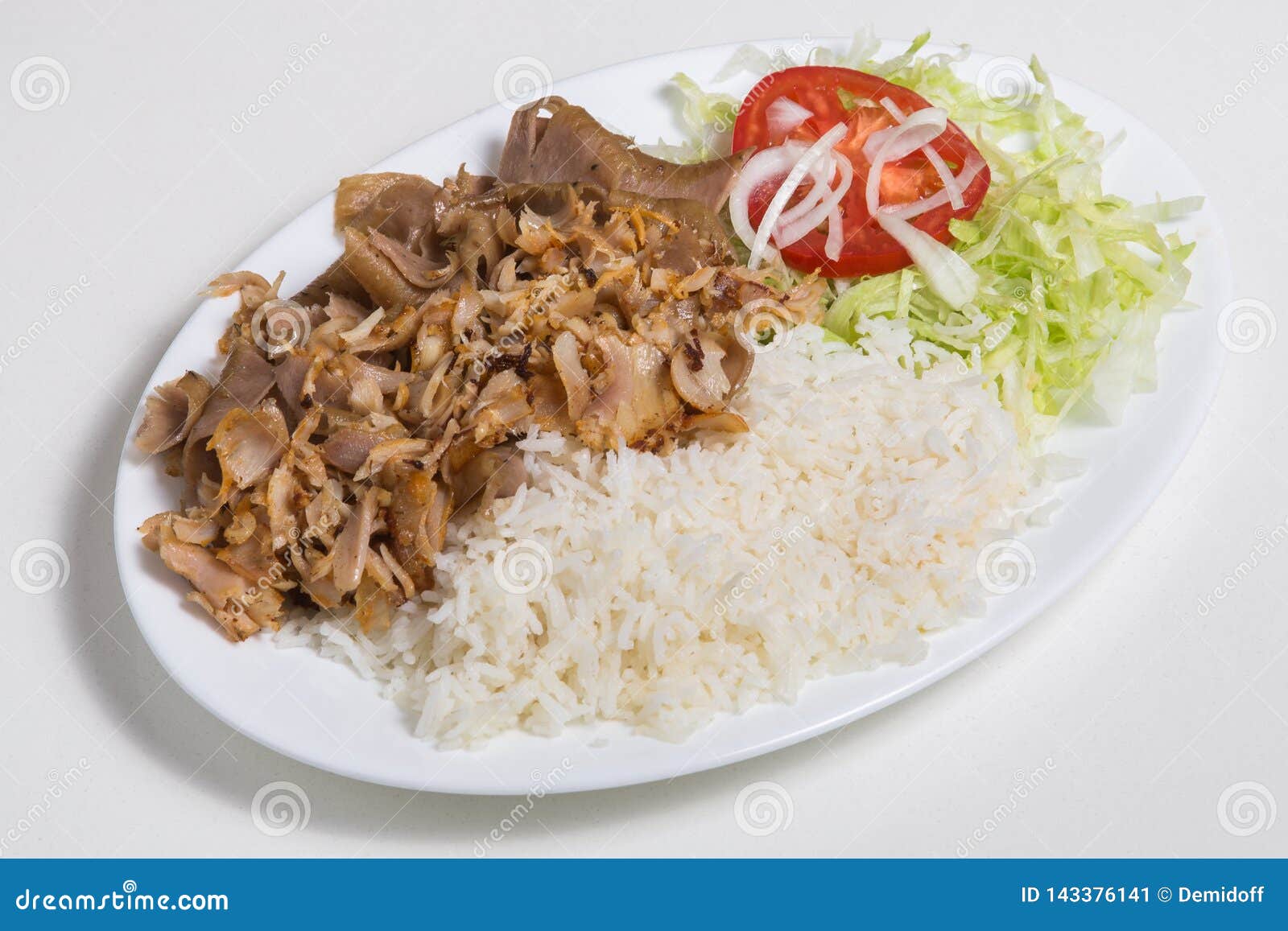 Kebab dish stock image. Image of healthy, green, mandy - 143376141