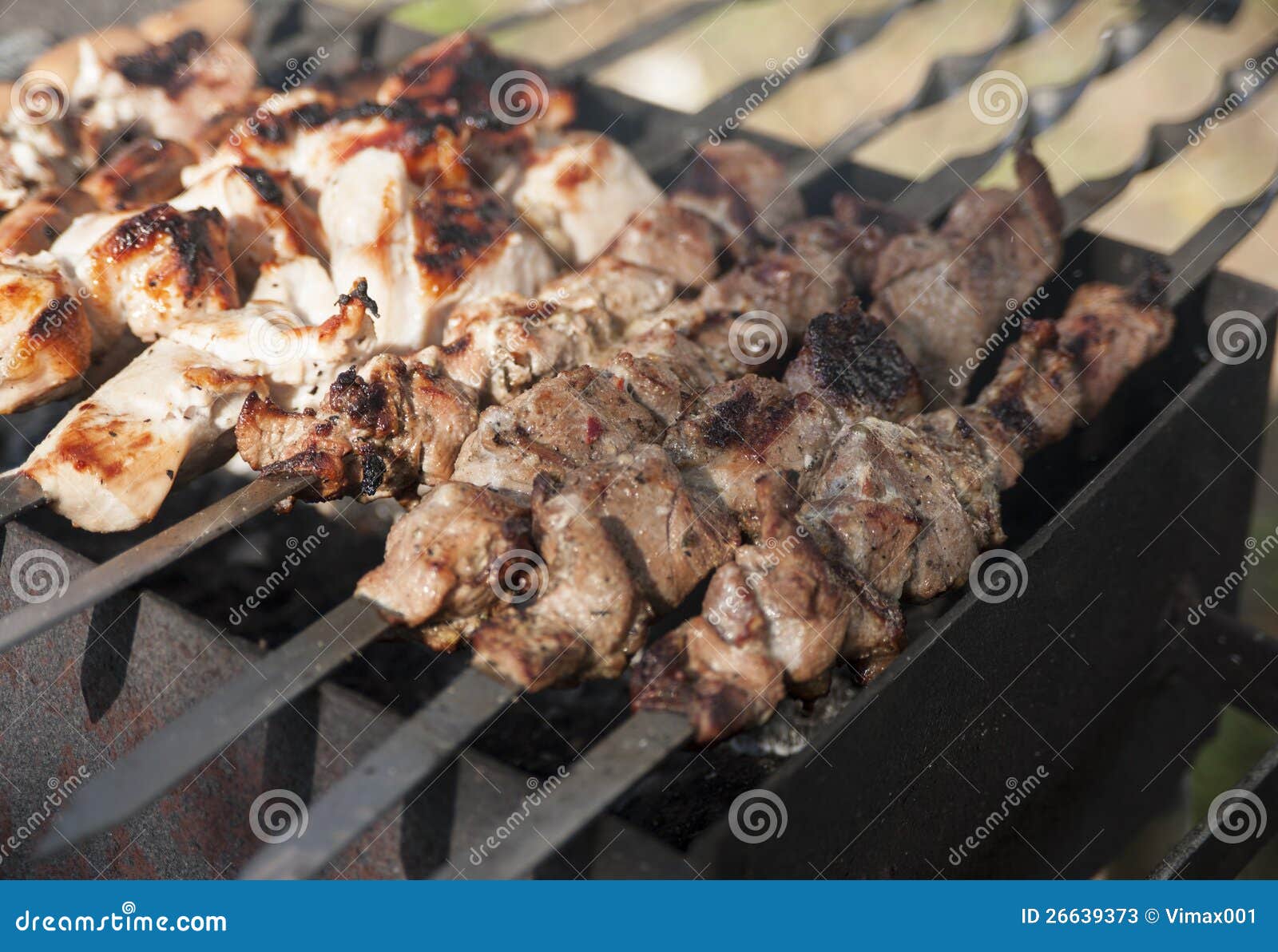 Kebab on fire stock image. Image of outdoors, coal, tasty - 26639373