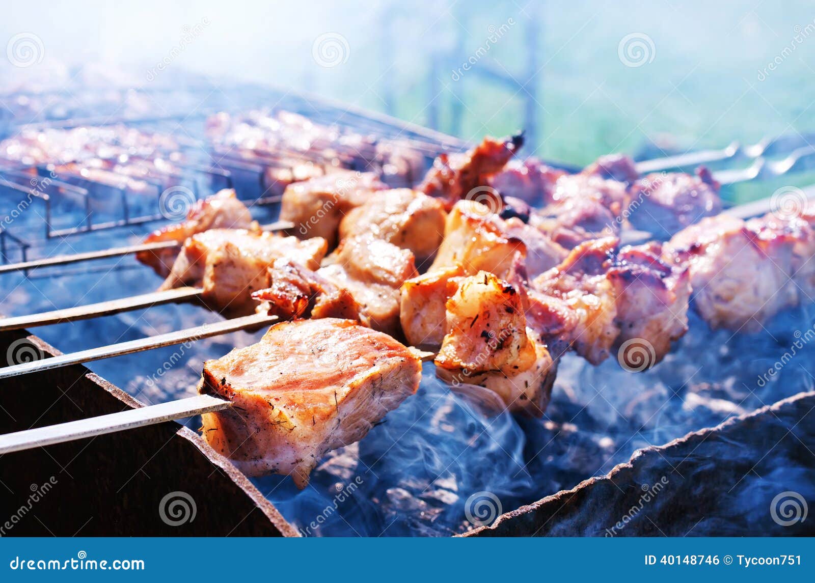 Kebab stock photo. Image of grill, closeup, cooking, grilling - 40148746