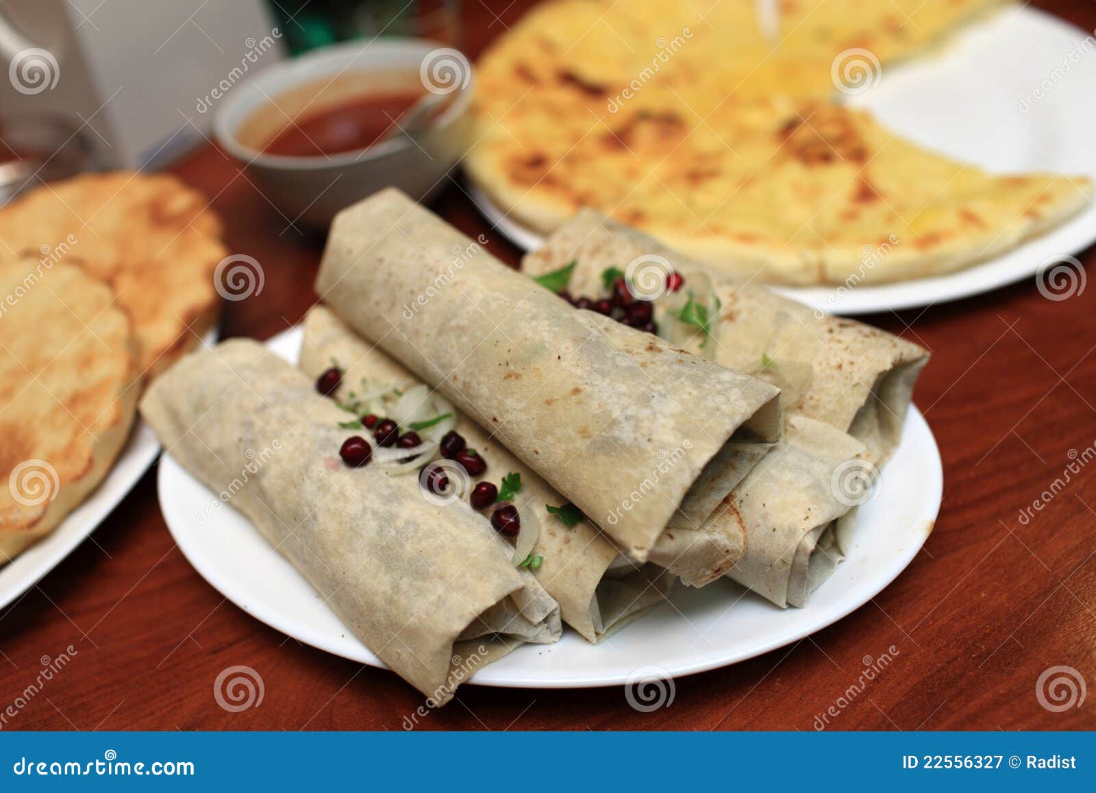 Kebab in Georgian Restaurant Stock Image - Image of vegetables, healthy ...