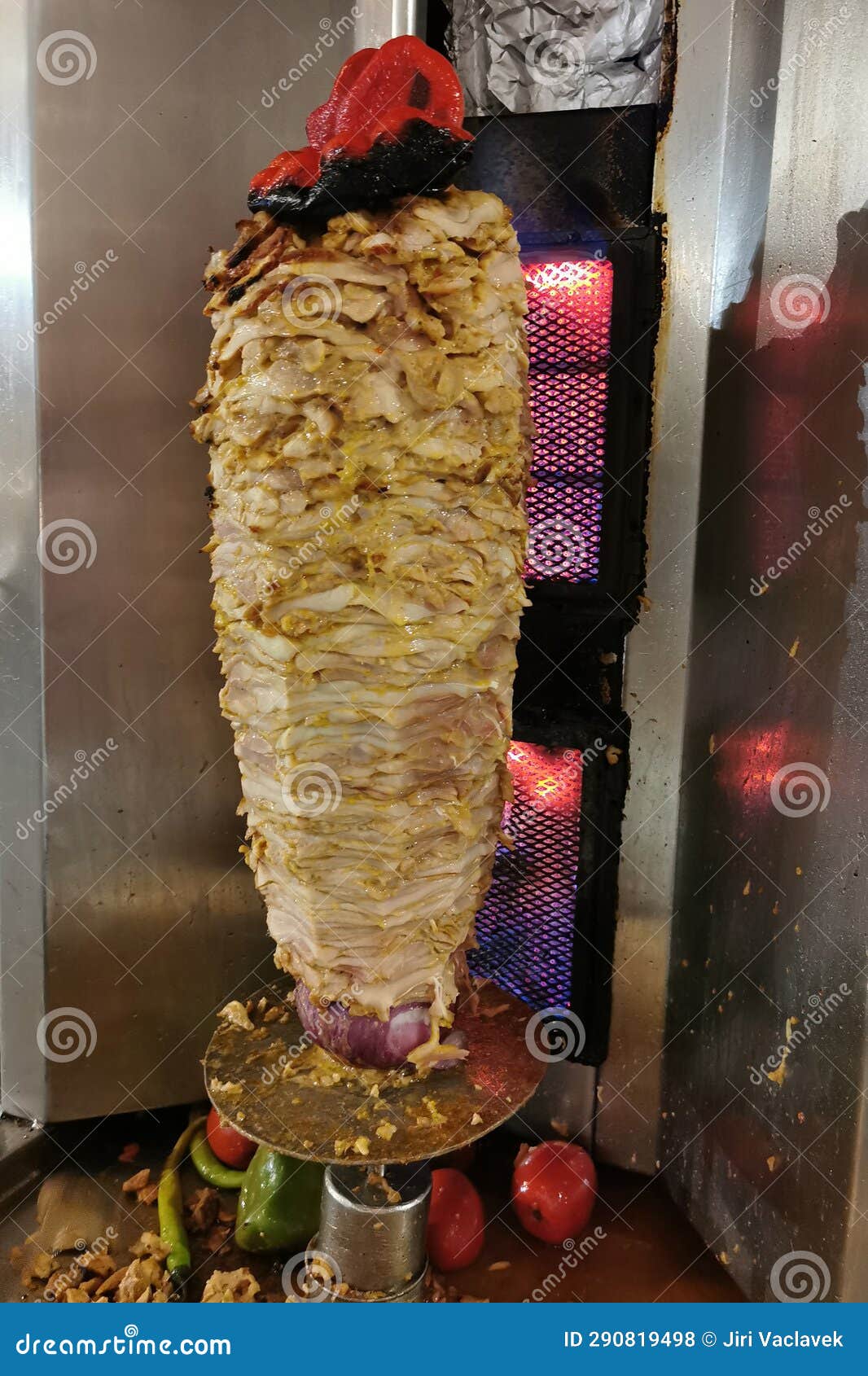Kebab and gyros machine stock photo. Image of turkish - 290819498