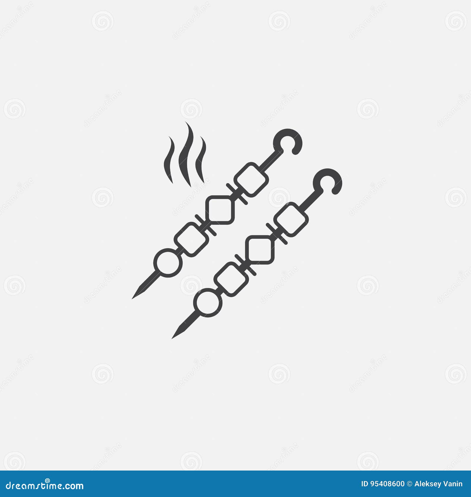 Kebab Icon Vector Isolated on White . Stock Vector - Illustration of ...