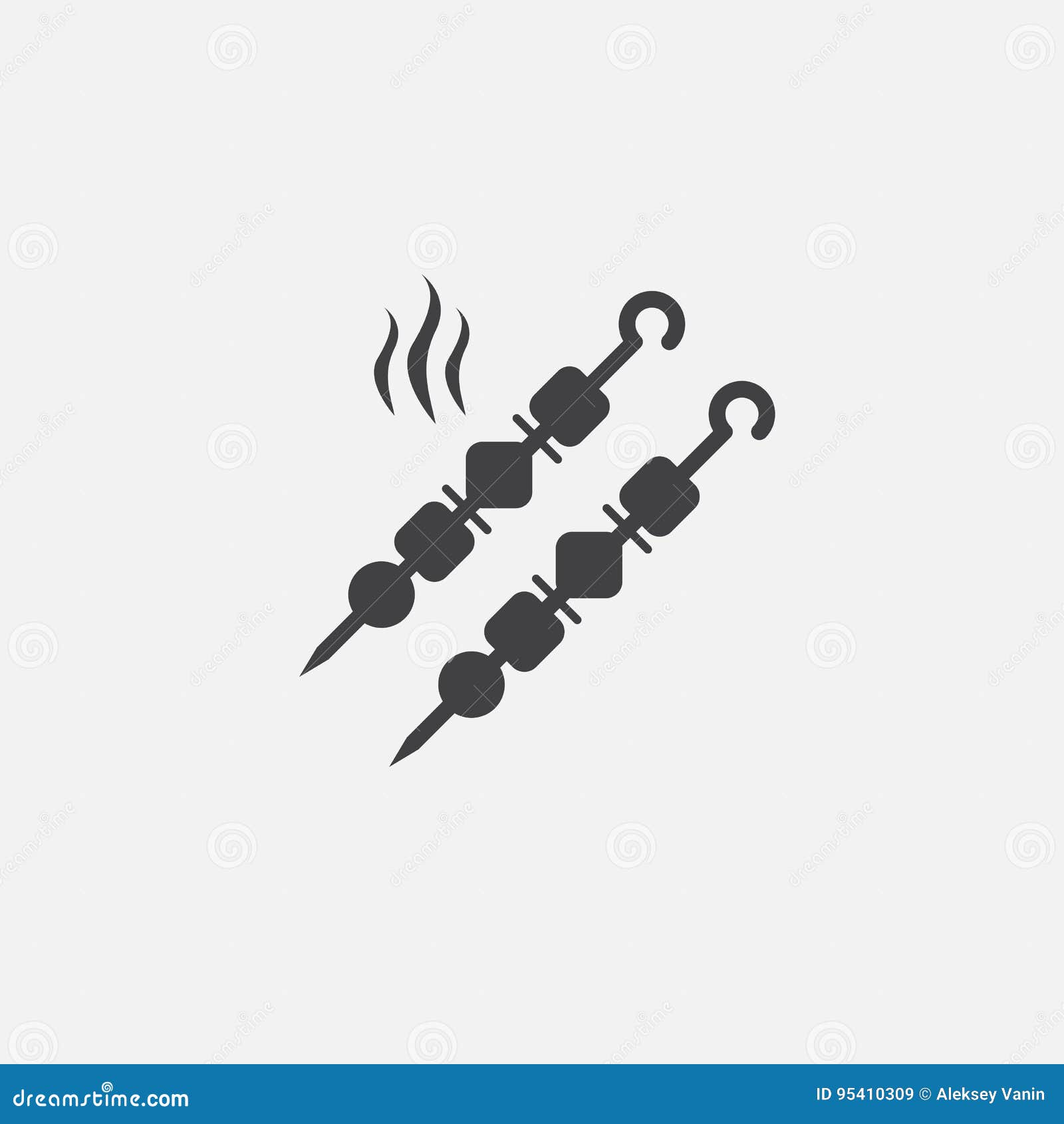 Kebab Icon Vector Isolated on White . Stock Vector - Illustration of ...
