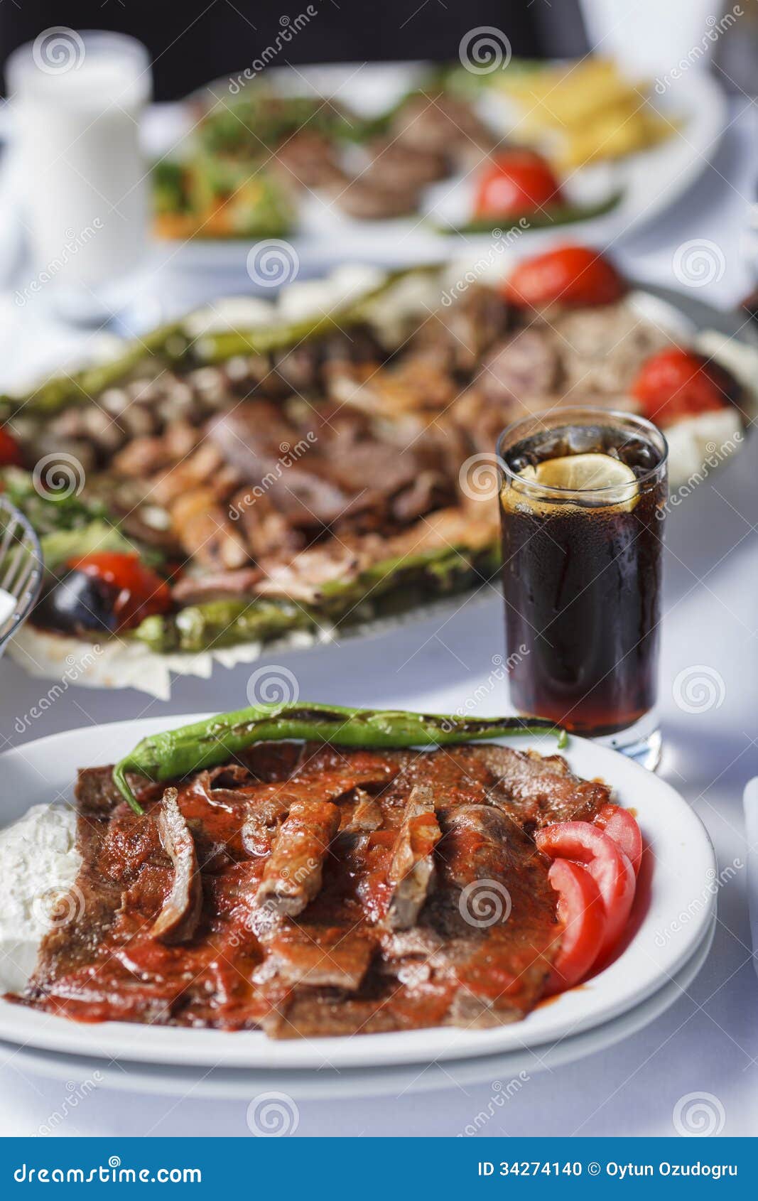 Kebab stock photo. Image of meat, kebab, iskender, lunch - 34274140