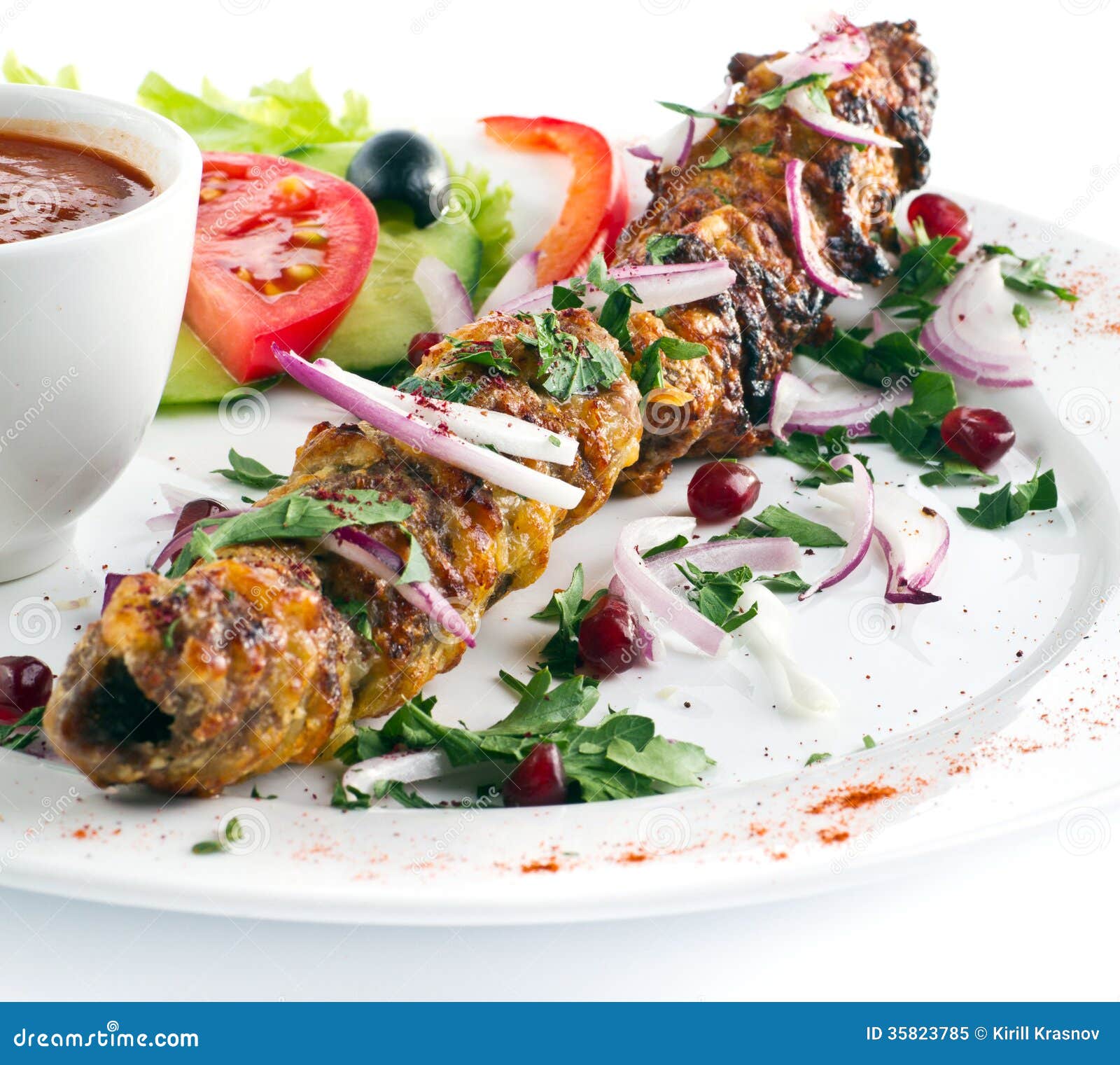 Kebab isolated stock image. Image of restaurant, meat - 35823785