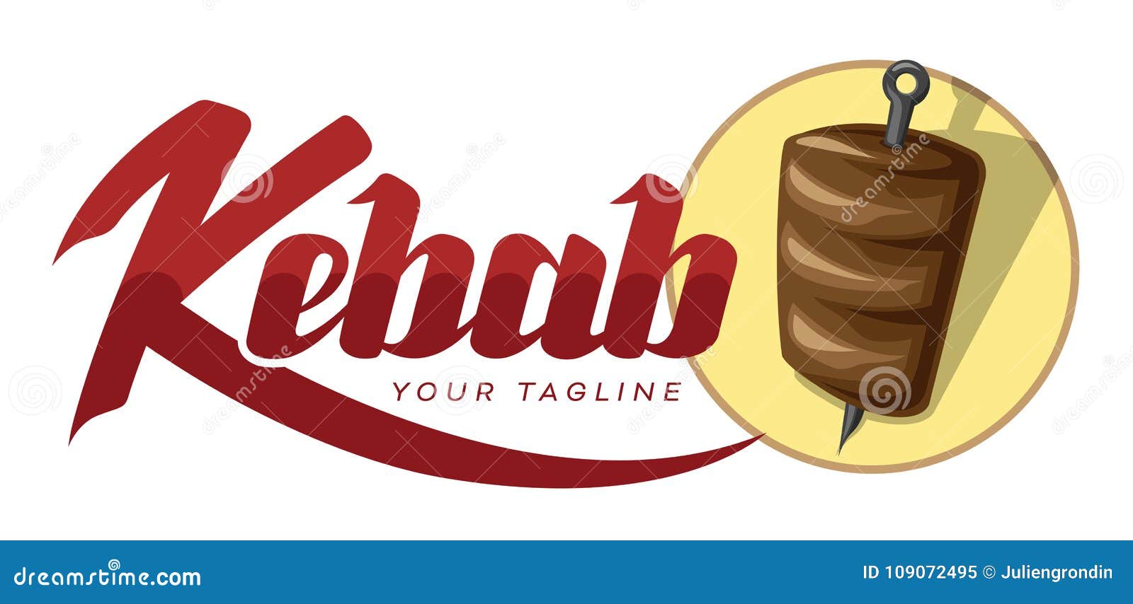 Kebab Logo Design Vector Illustration | CartoonDealer.com #108804748