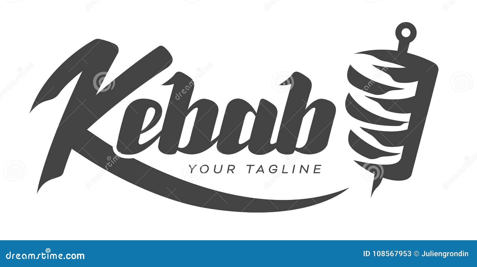Kebab logo design stock illustration. Illustration of food - 108567953