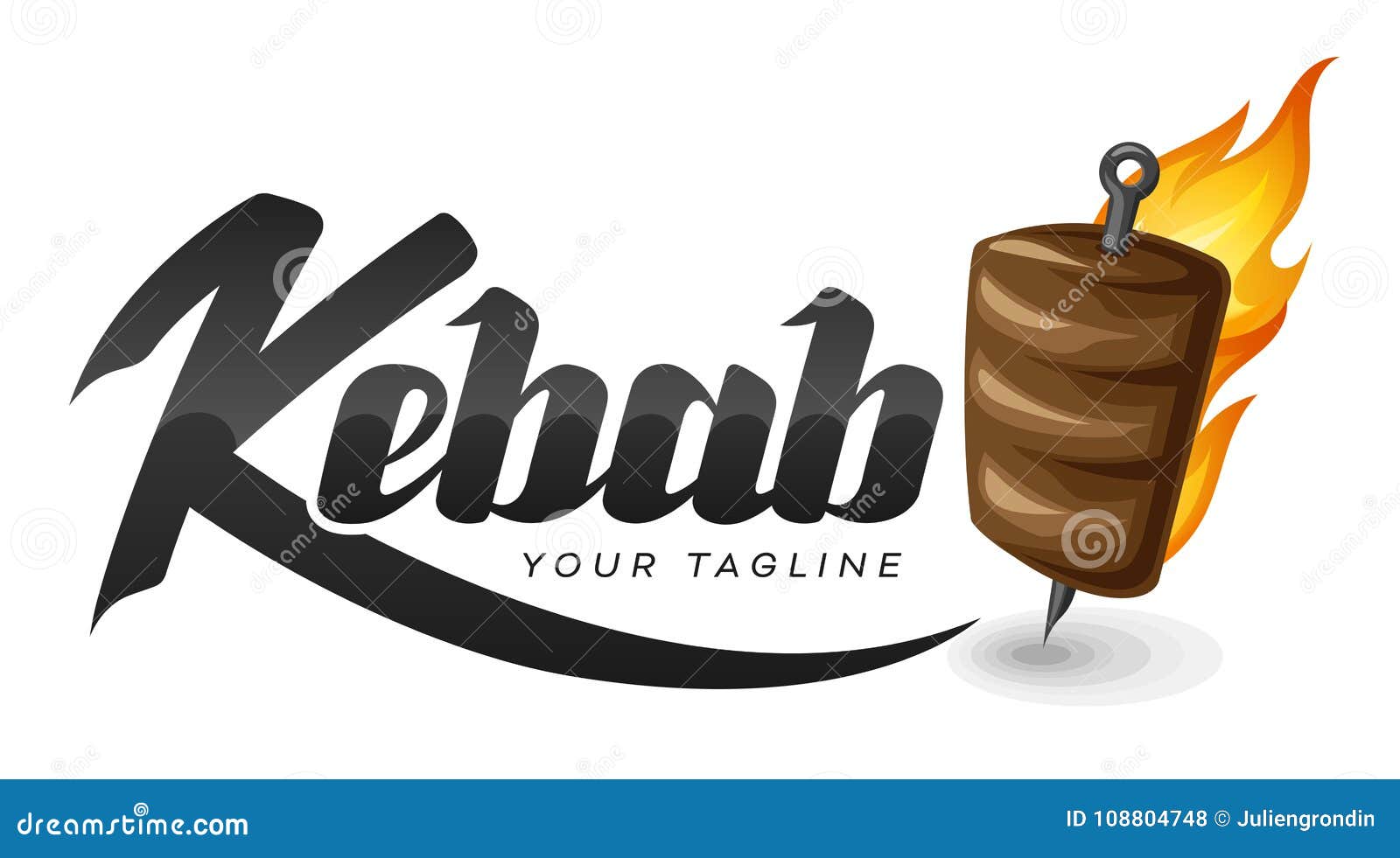 Kebab Logo Design. Doner Kebab Logo. Vector Illustration ...