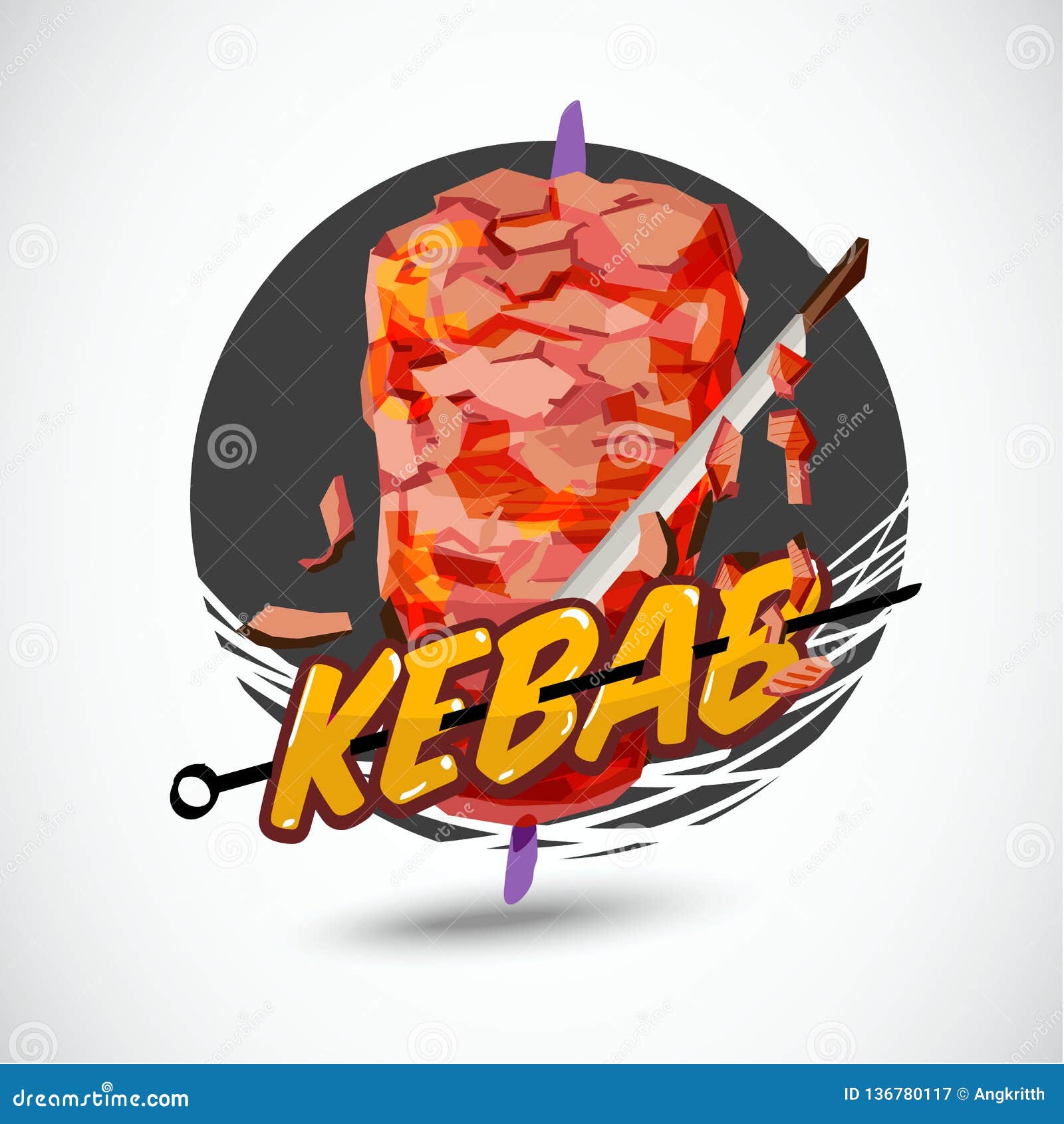 Kebab Logo - Vector Illustration Stock Vector - Illustration of kabob ...