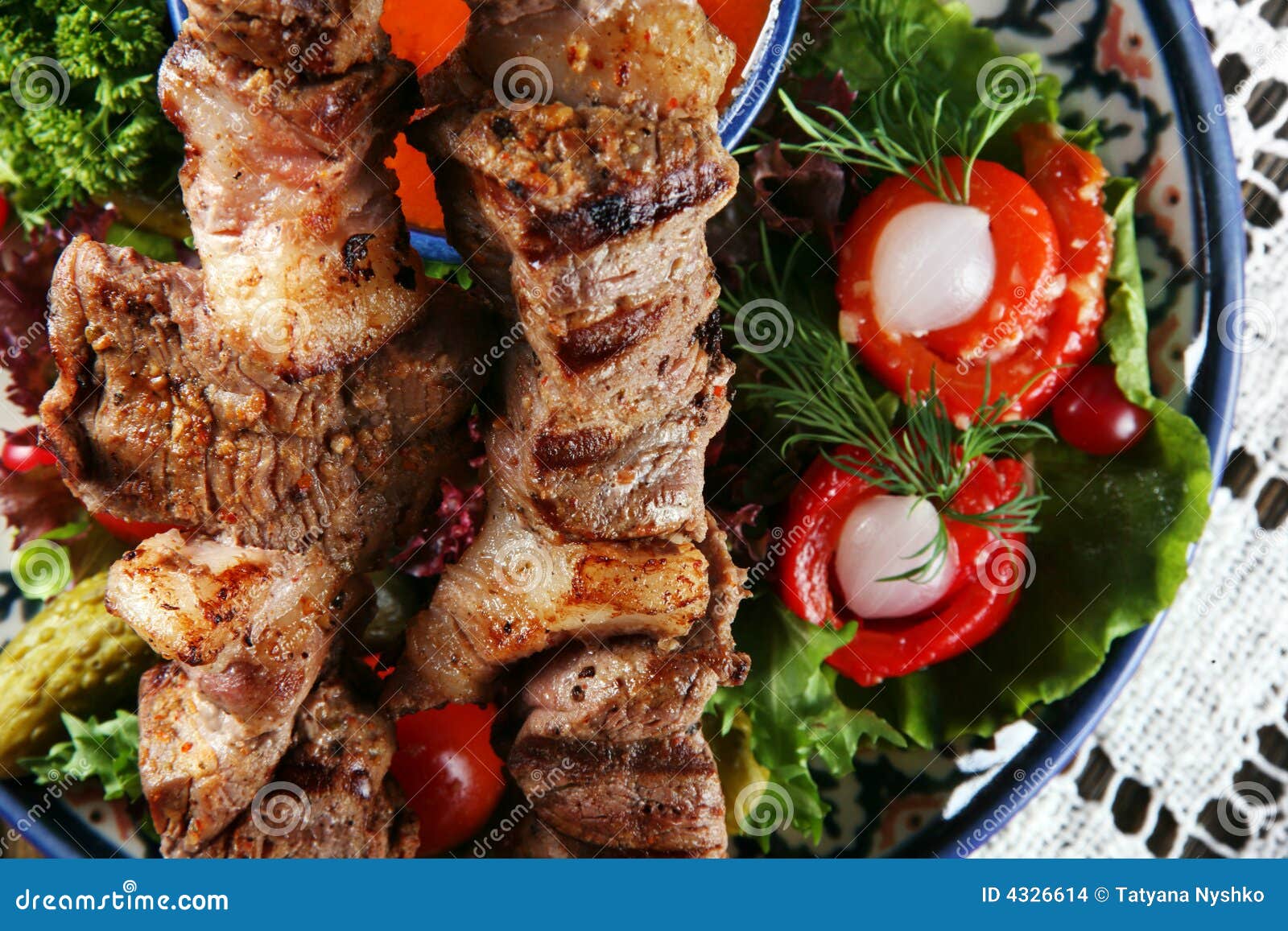 Kebab meat stock photo. Image of food, pork, barbecue - 4326614
