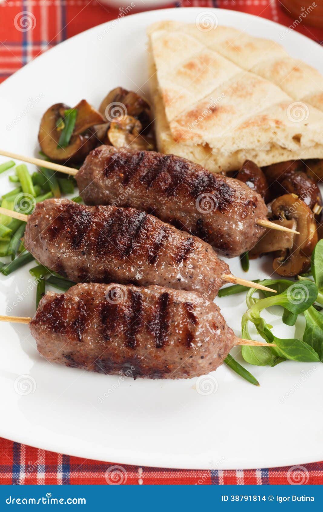 Kebab, minced meat skewer stock photo. Image of minced - 38791814