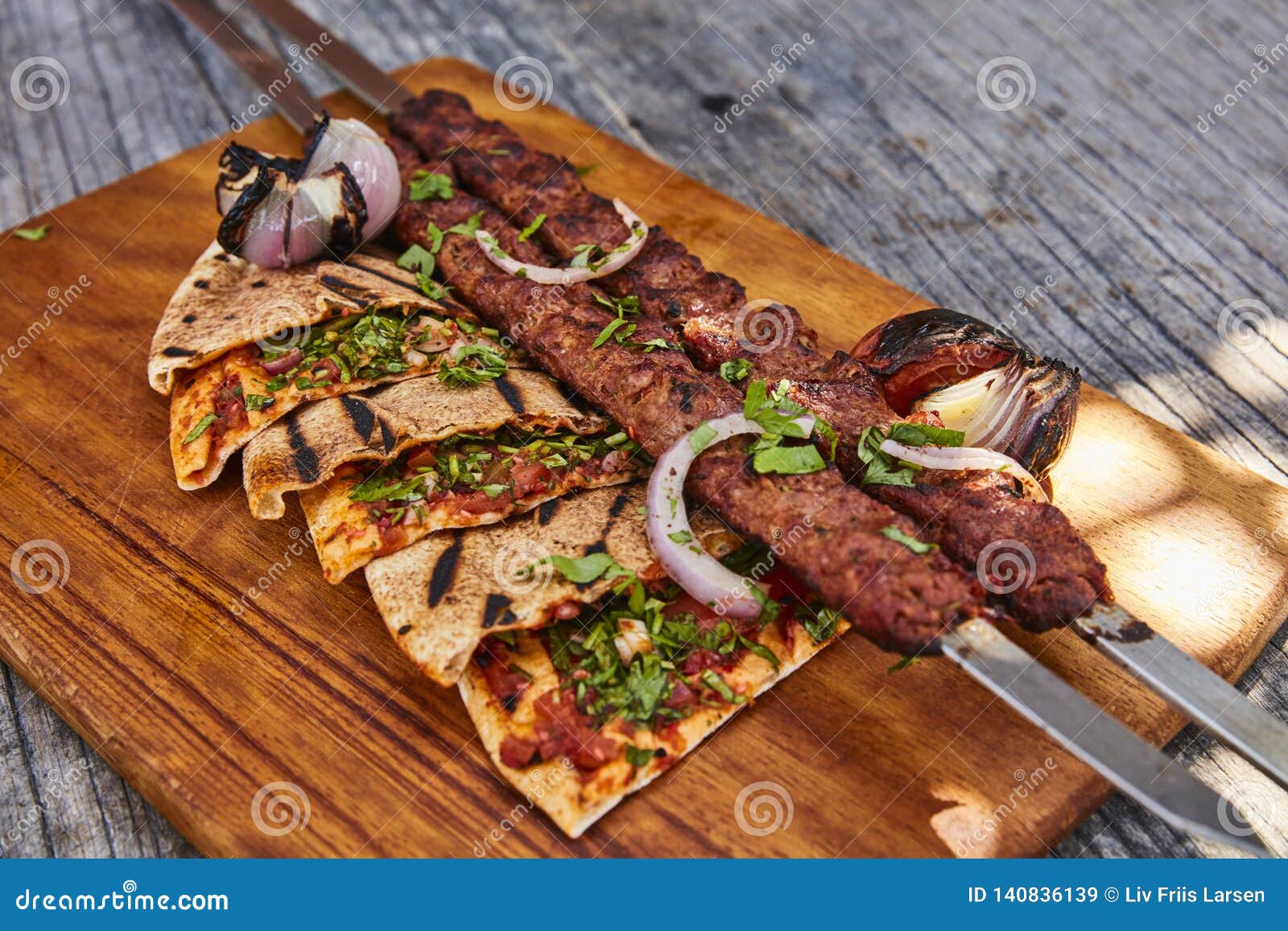 Kebab With Pita Bread Stock Image Image Of Sheesh Pita 140836139