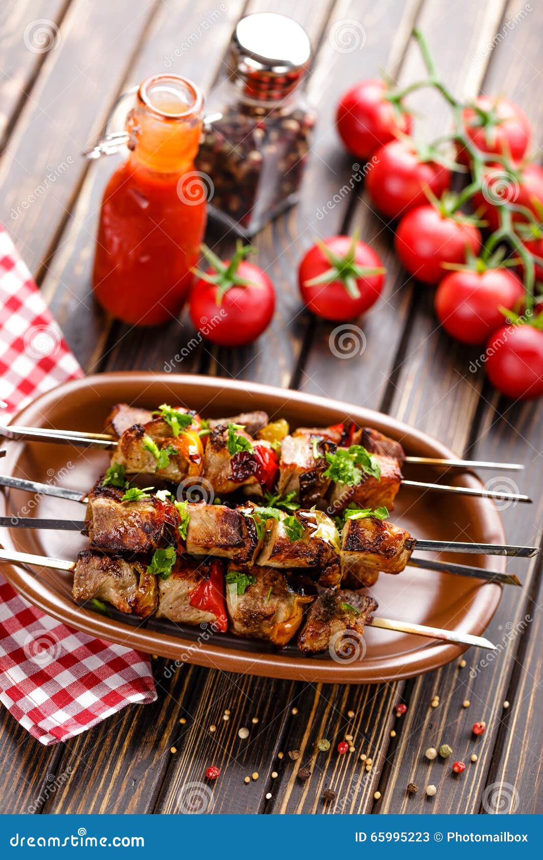 Kebab stock image. Image of lunch, fried, pepper, kebab - 65995223