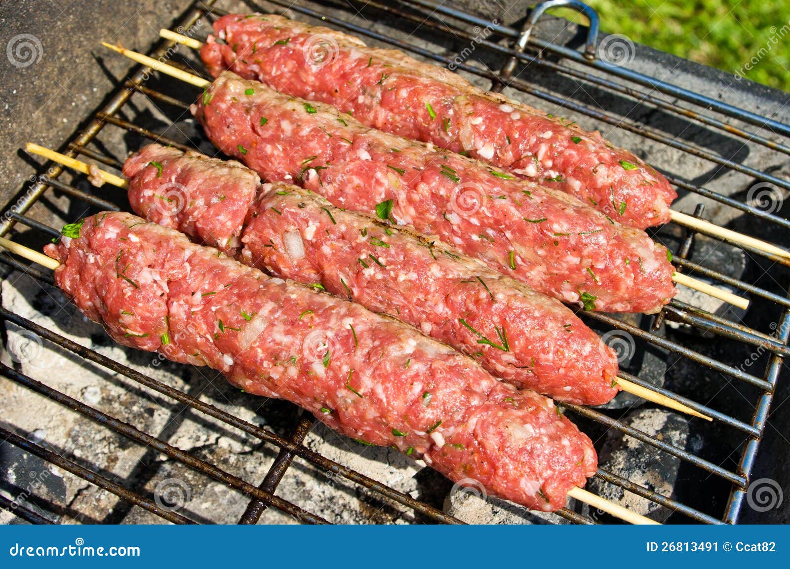 Kebab during the Preparation Stock Image - Image of kebab, meal: 26813491