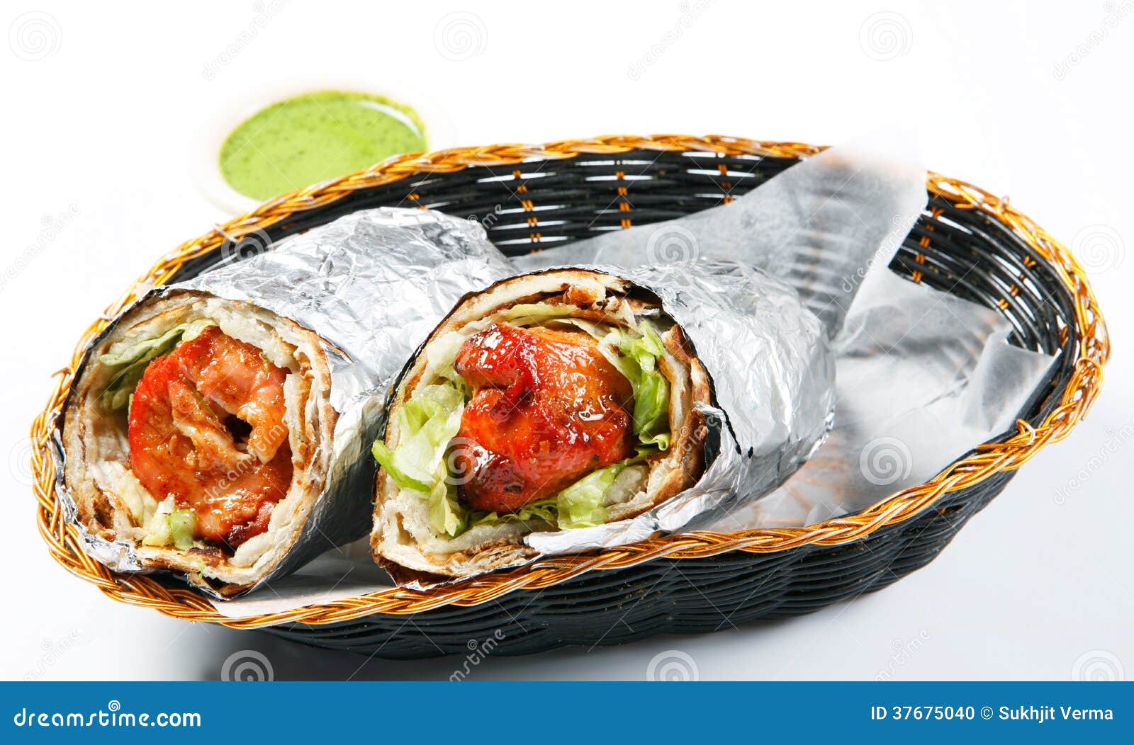 Kebab roll stock photo. Image of indian, chutney, veggies - 37675040