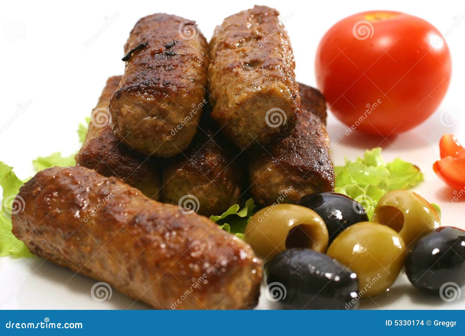 Kebab rolls and vegetables stock photo. Image of kebab - 5330174
