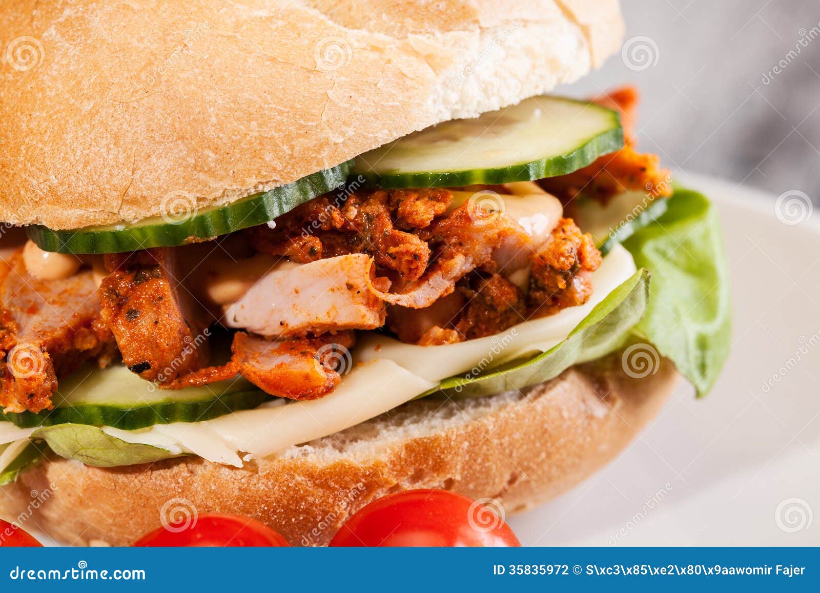 Kebab sandwich stock photo. Image of closeup, bread, meat - 35835972