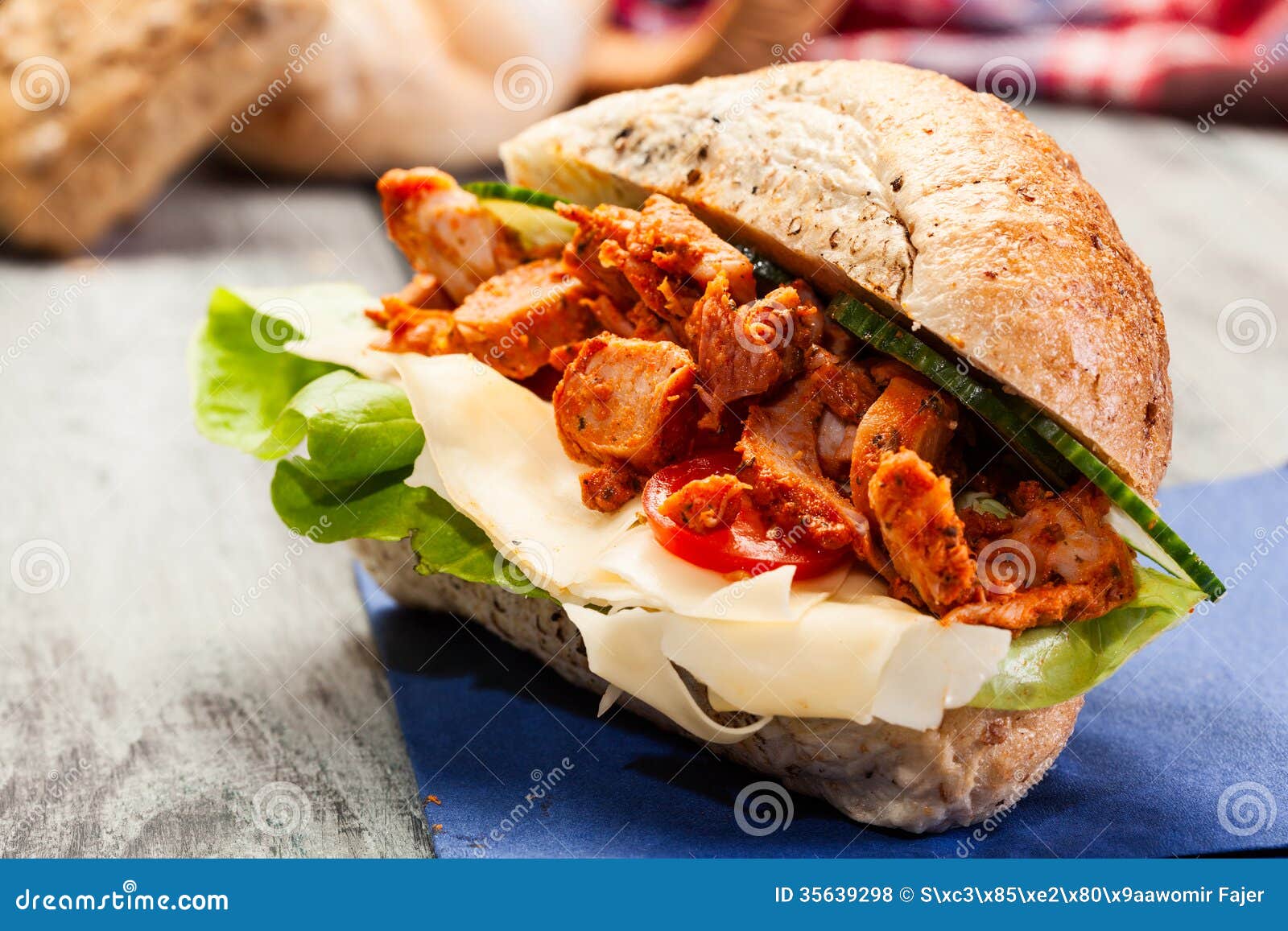 Kebab sandwich stock photo. Image of lunch, meal, horizontal - 35639298