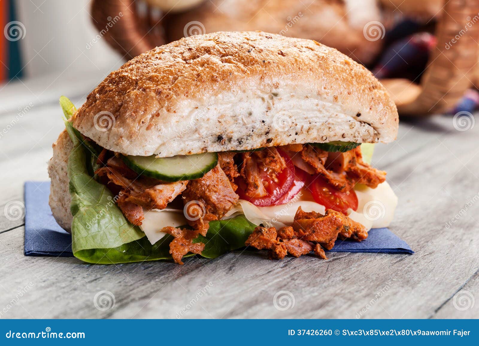 Kebab sandwich stock photo. Image of bread, toasted, kebab - 37426260