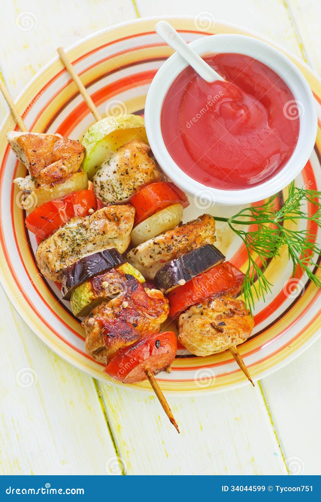 Kebab and sauce stock image. Image of barbecue, fried - 34044599