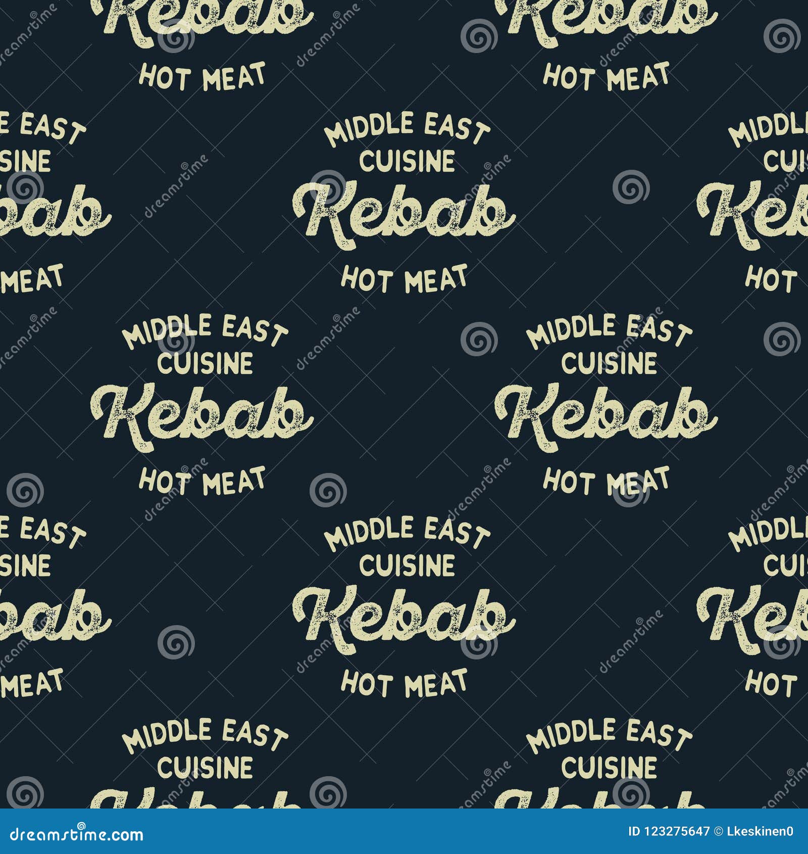 Kebab seamless pattern stock vector. Illustration of ornamental - 123275647