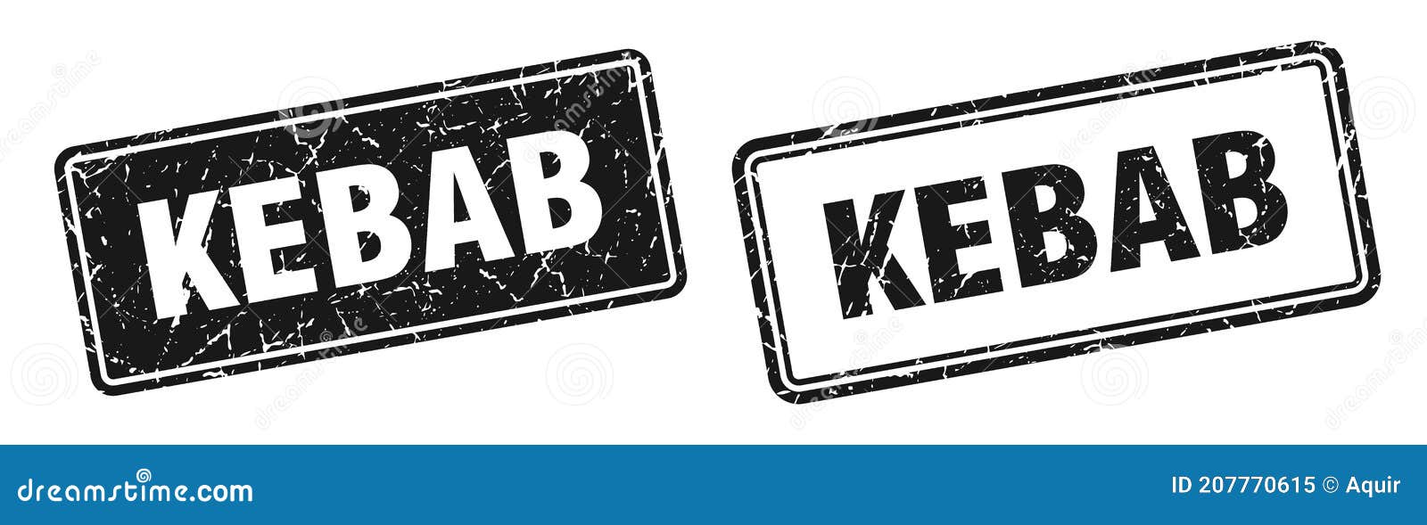 Kebab Stamp Set. Kebab Square Grunge Sign Stock Vector - Illustration ...