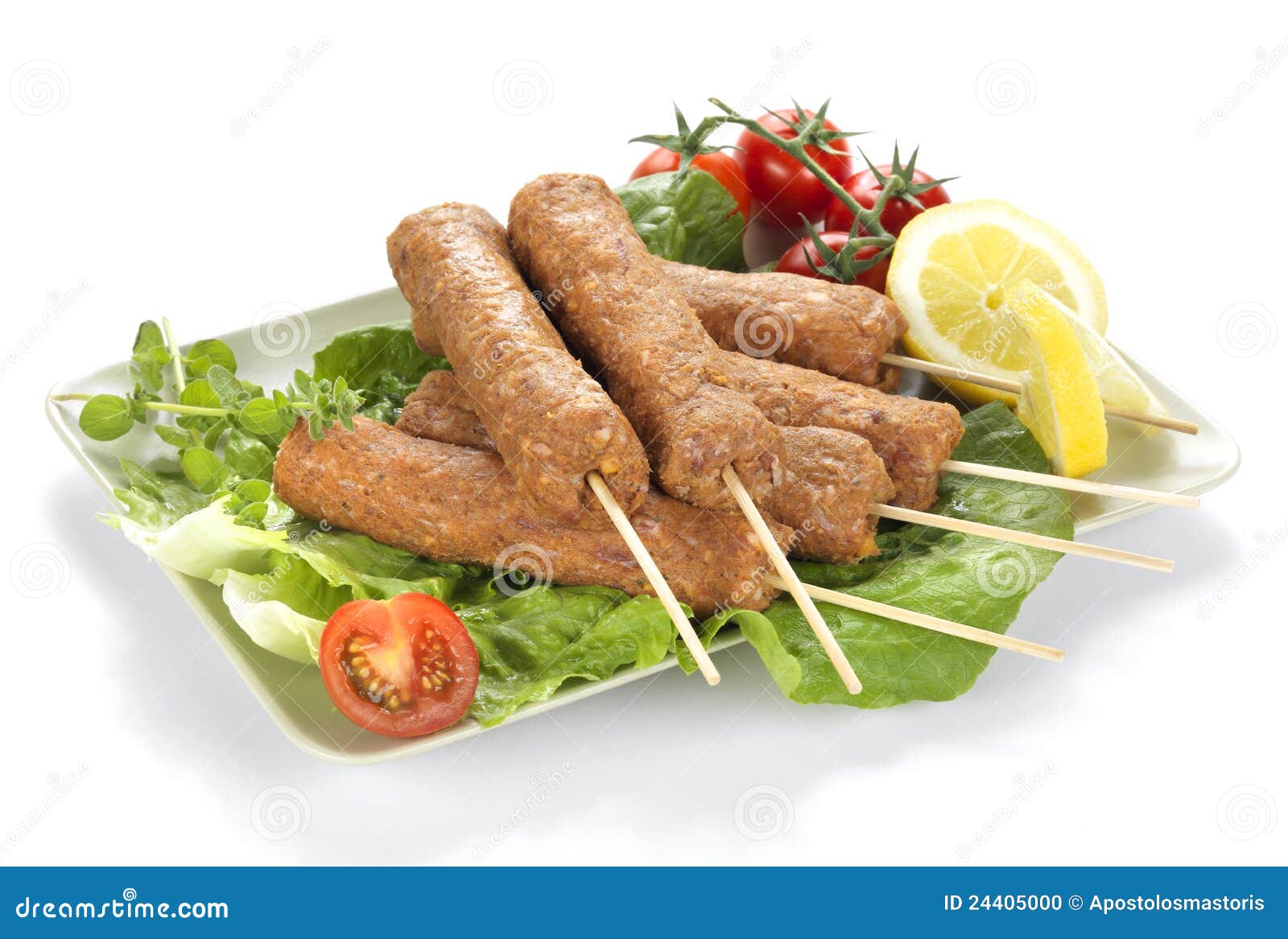 Kebab on stick (raw) stock photo. Image of typical, ingredient - 24405000