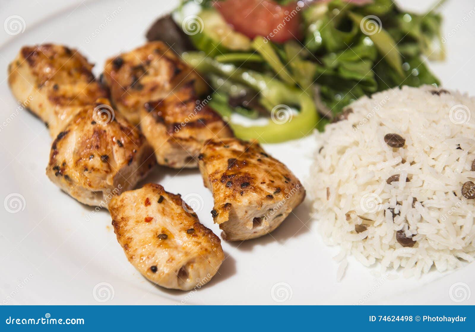Kebab Tradicional Turco Del Pollo Del Pincho Foto de archivo - Imagen ...
