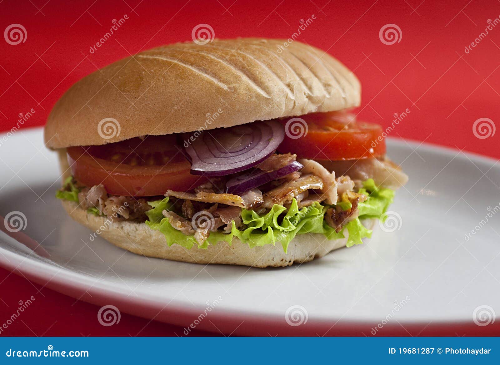 Kebab turco del doner imagen de archivo. Imagen de cordero - 19681287