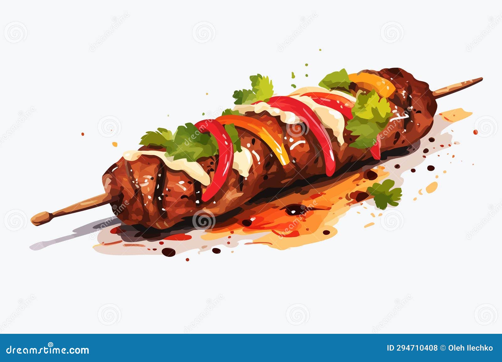 Kebab Vector Flat Minimalistic Asset Isolated Vector Style Illustration ...