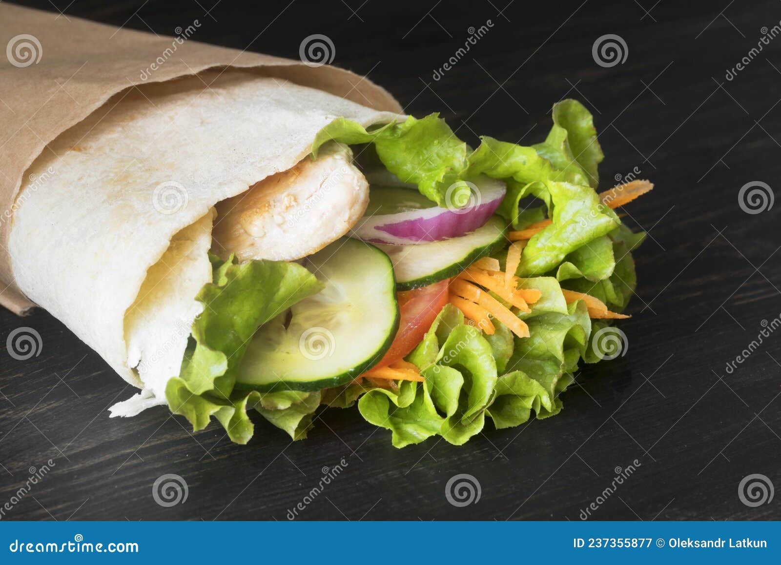 Kebab Wrap with Meat Vegetables. High Quality Photo Stock Image - Image ...