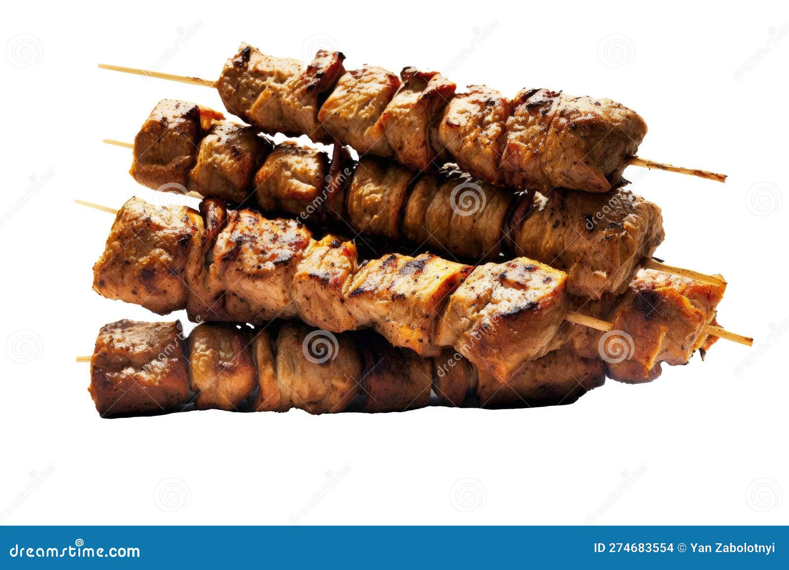 Kebabs on a Transparent Background. Generative AI Stock Photo ...