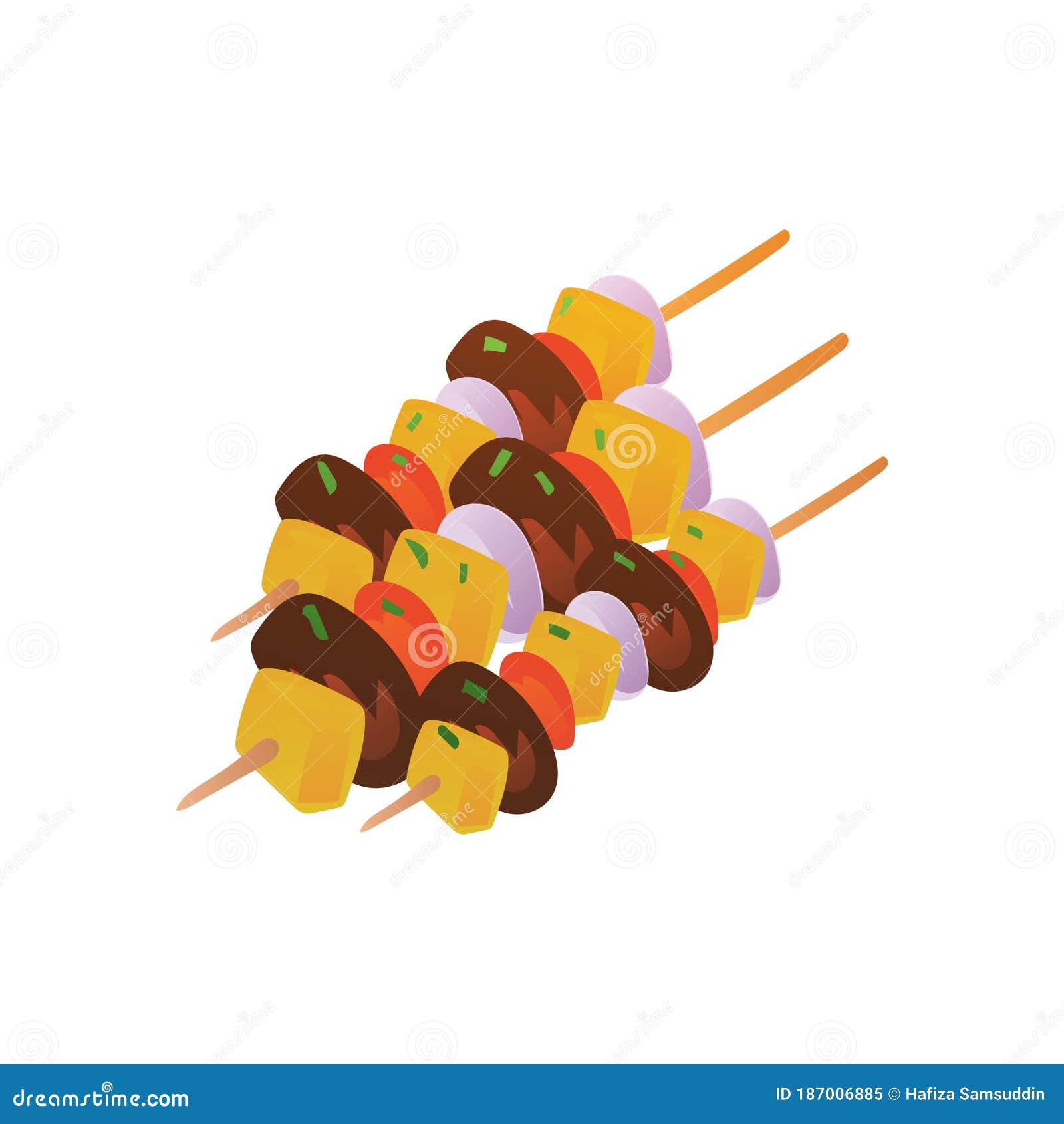 Kebabs. Vector Illustration Decorative Design Stock Vector ...