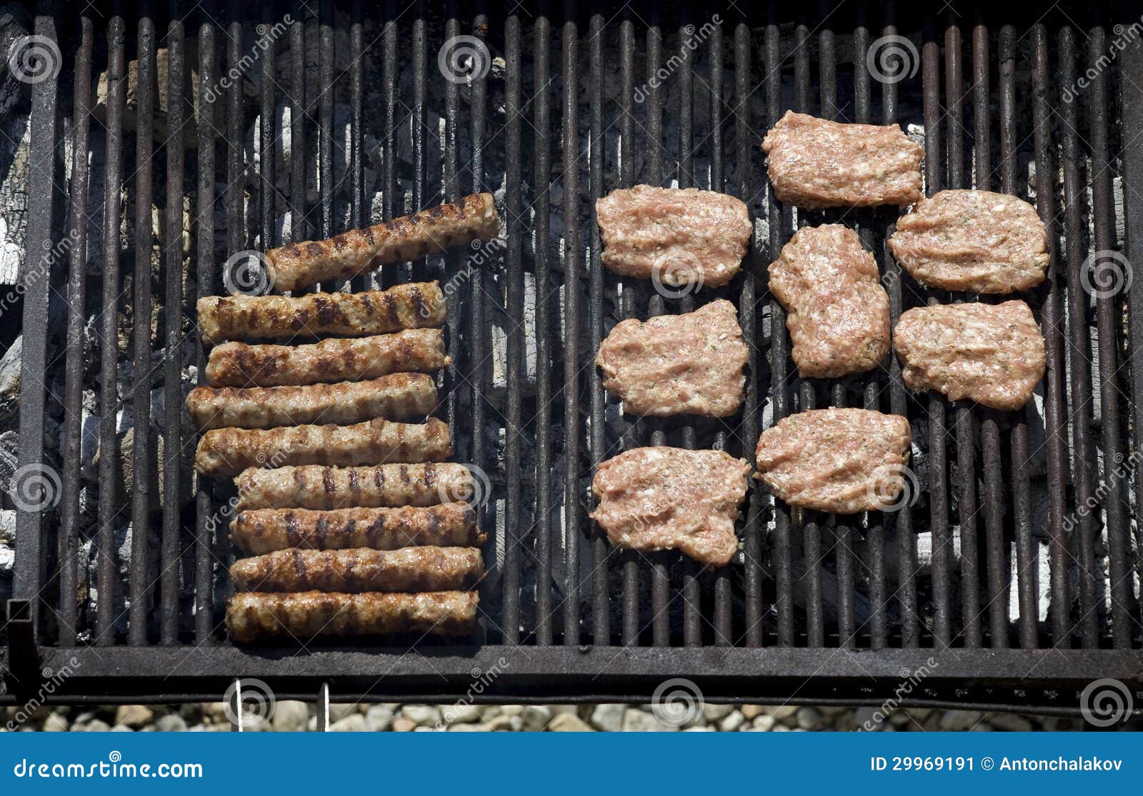 Chopped Meat Kebapcheta, Meatballs, Charcoal Grill Stock Image - Image ...