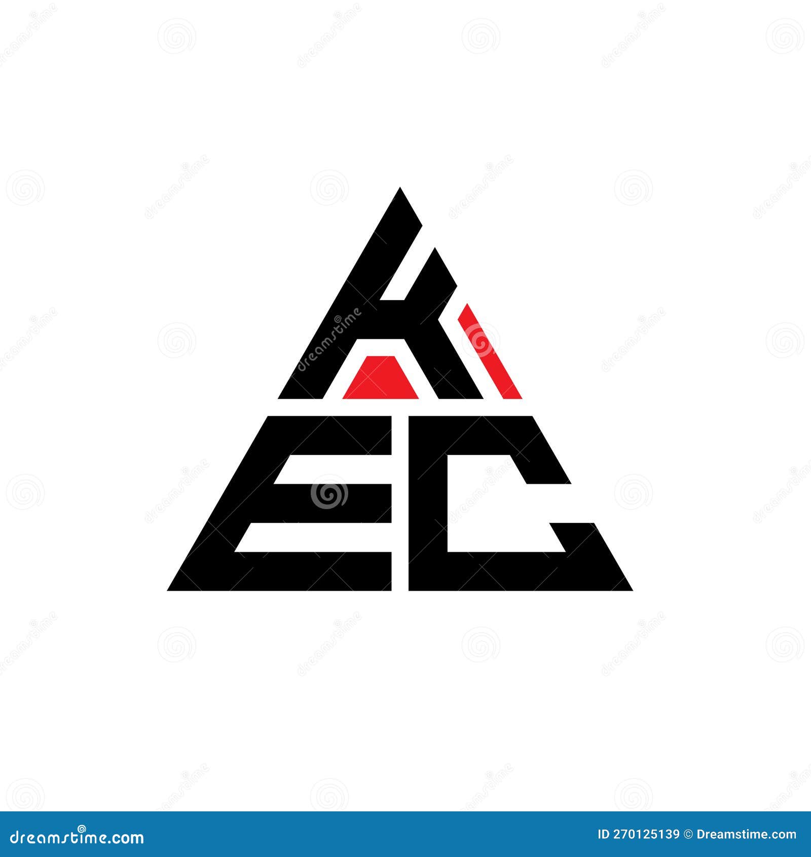 KEC Triangle Letter Logo Design with Triangle Shape. KEC Triangle Logo ...